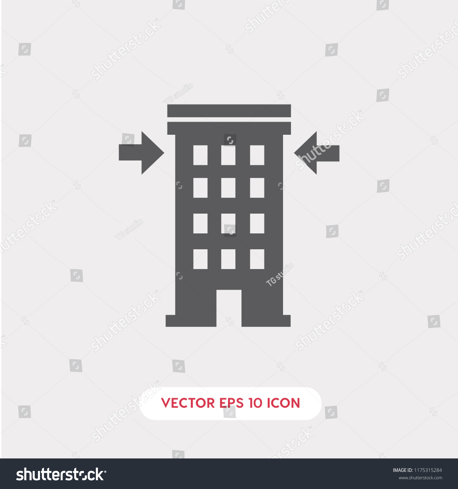 Entry Vector Icon Urban Symbol Stock Vector (Royalty Free) 1175315284