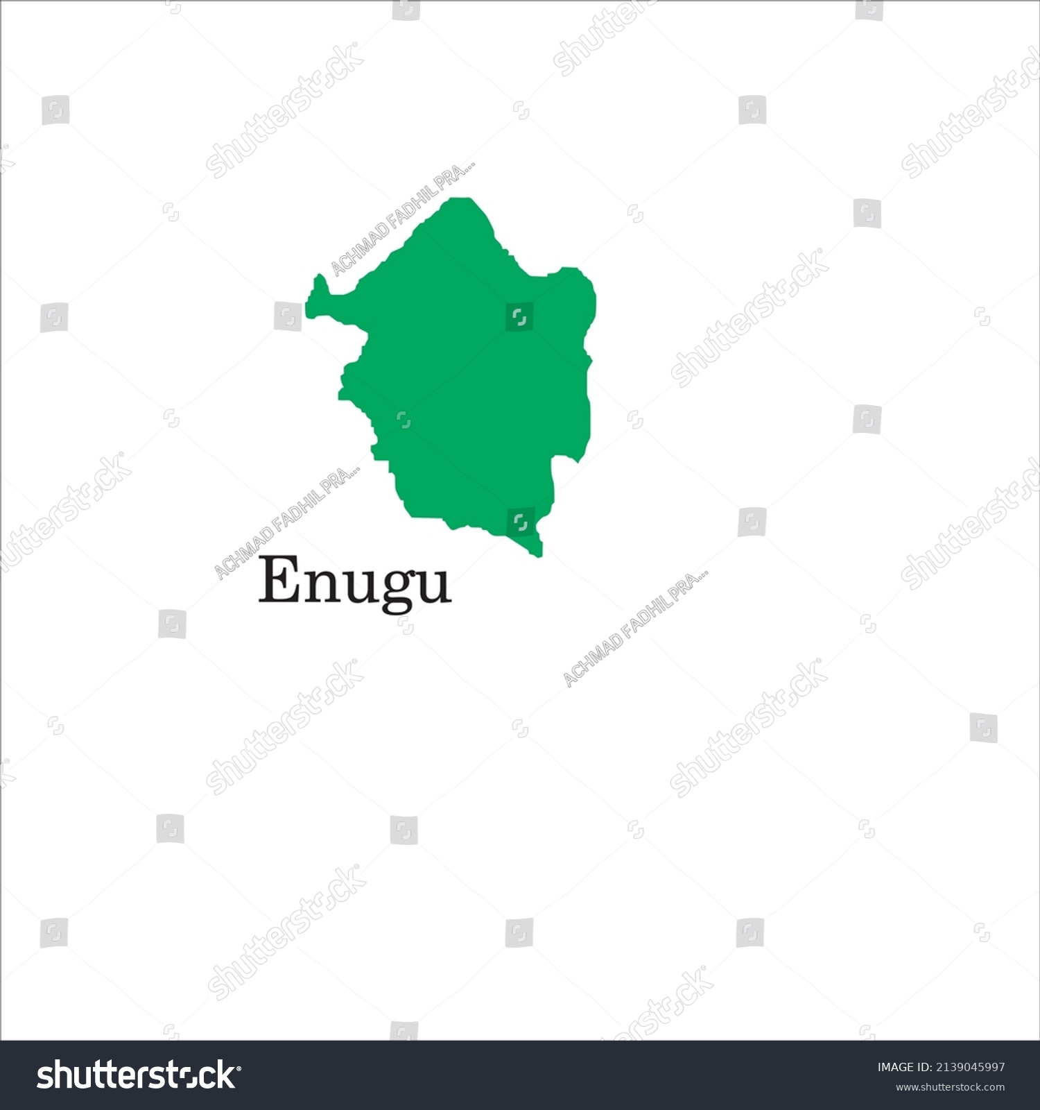 Enugu Map White Background Stock Vector (Royalty Free) 2139045997 ...