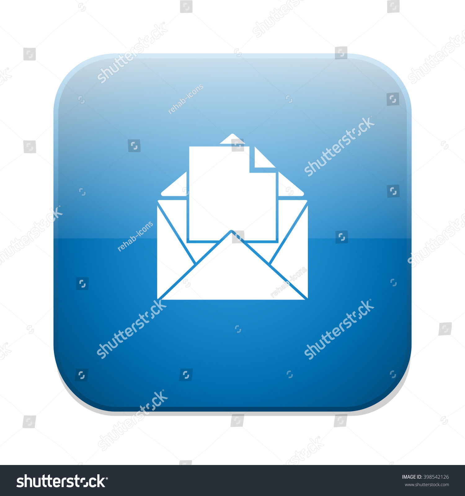 Envelop Letter Icon Stock Vector (Royalty Free) 398542126 | Shutterstock