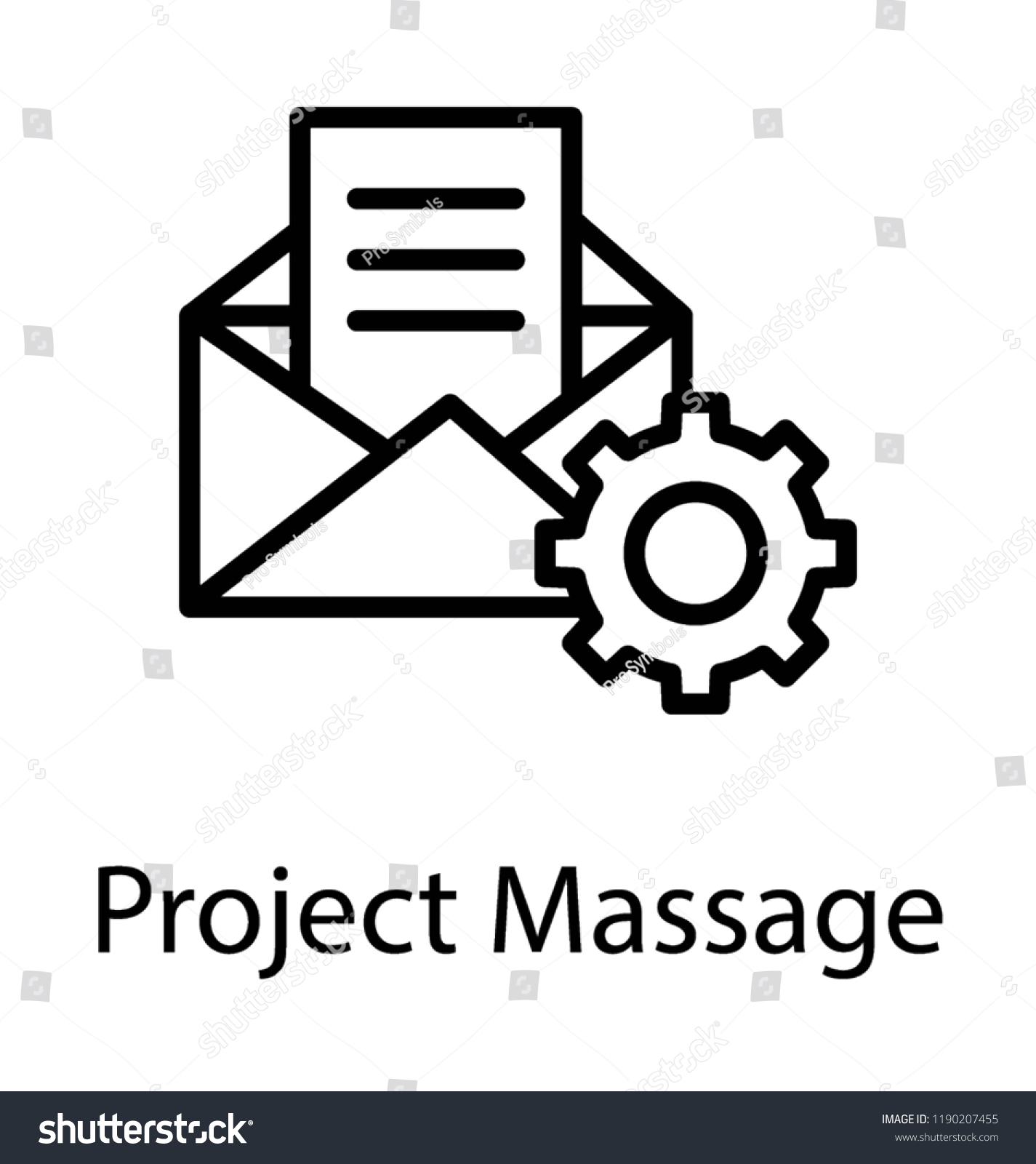 Envelope Gear Designed Project Management Stock Vector (Royalty Free ...
