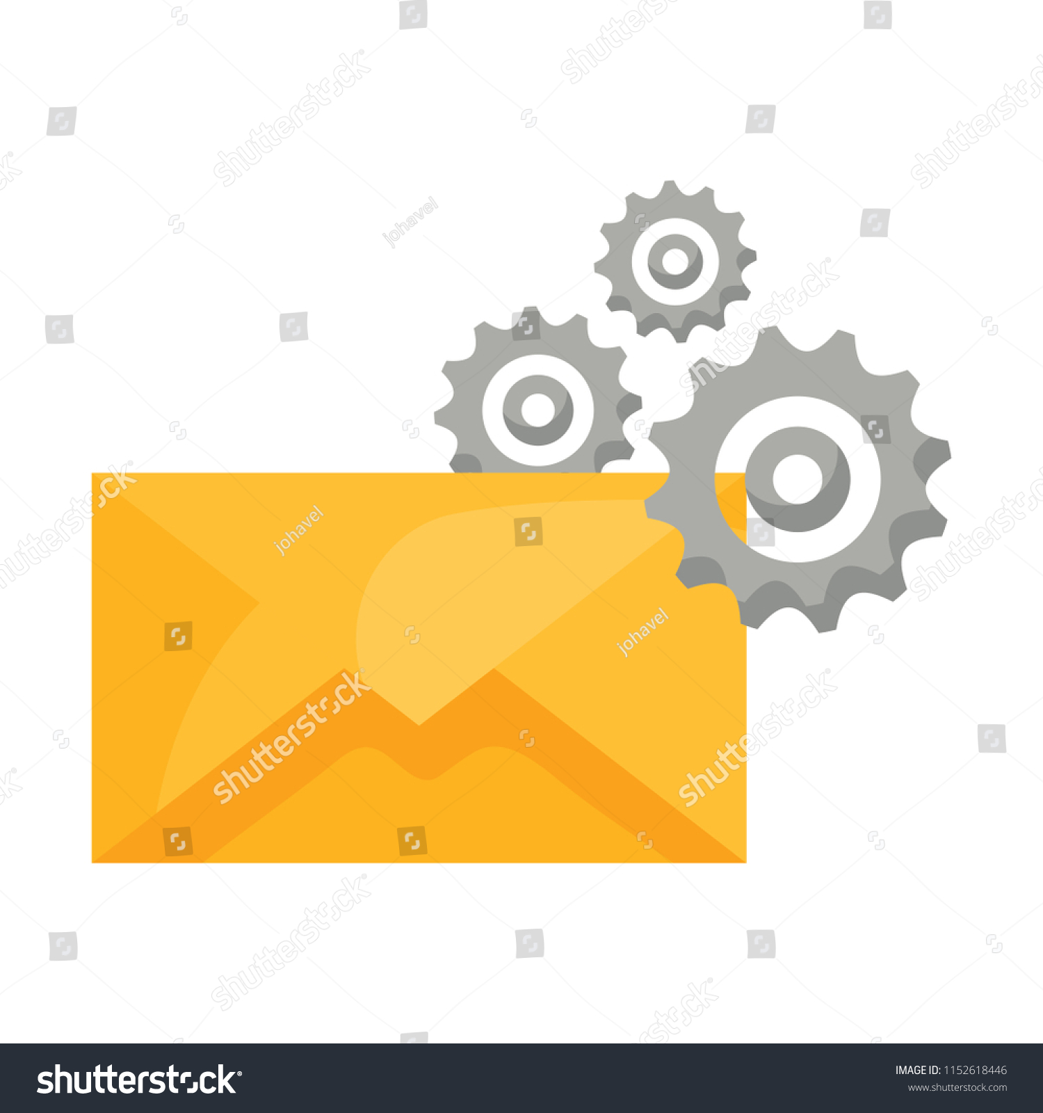 Envelope Gear Wheels Stock Vector (Royalty Free) 1152618446 | Shutterstock