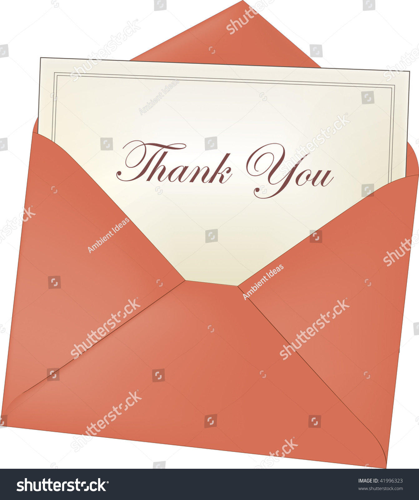 Envelope Thank You Note Stock Vector (Royalty Free) 41996323