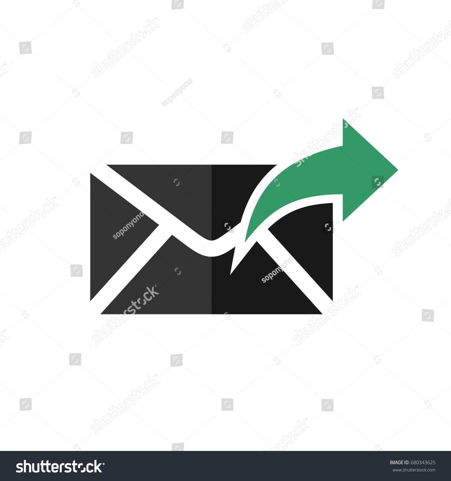 Envelope Email Icon Logo Template Illustration Stock Vector (Royalty ...