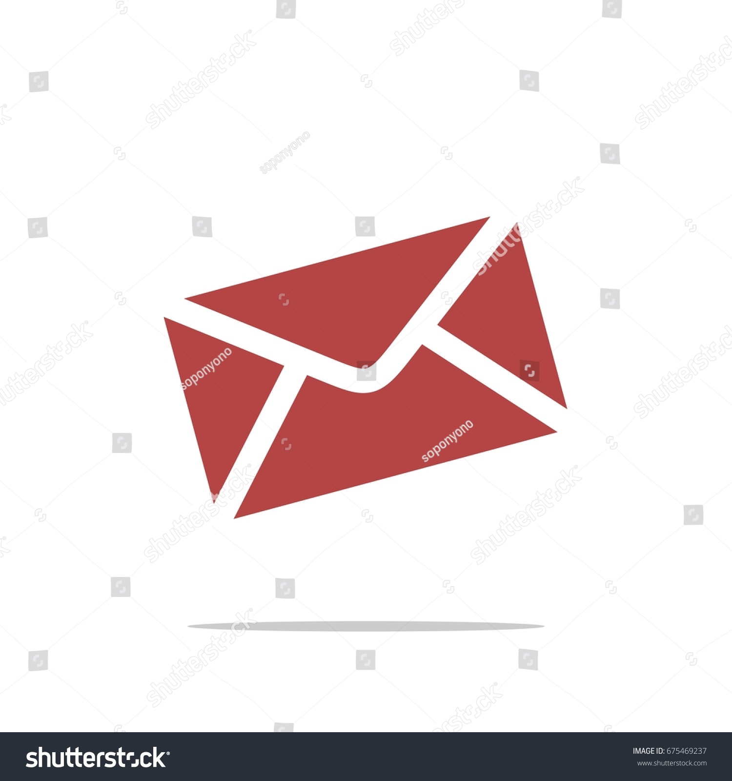 Envelope Icon Logo Template Illustration Design Stock Vector (Royalty ...