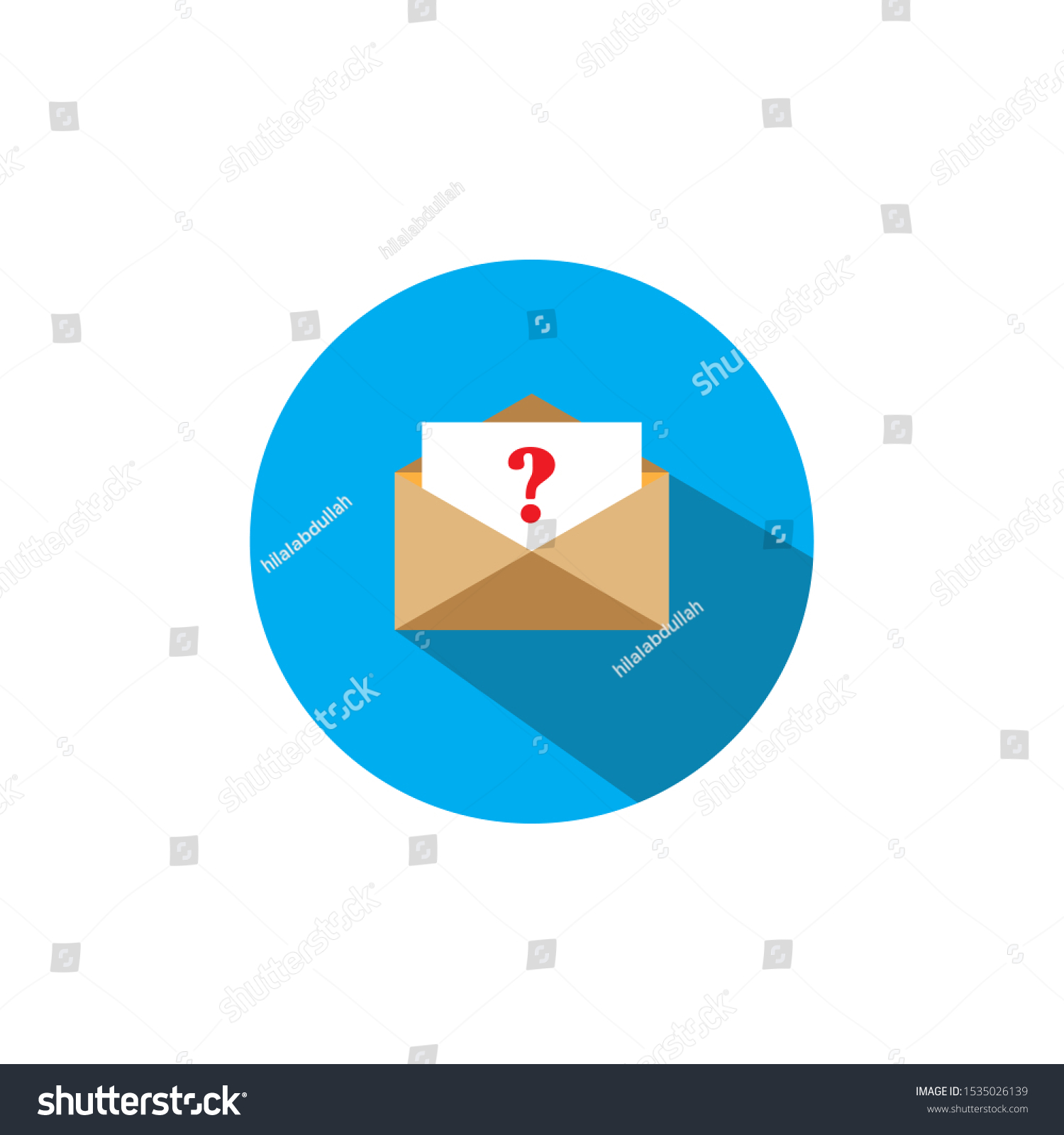 Envelope Letter Question Mark Vector Illustration Stock Vector (Royalty ...
