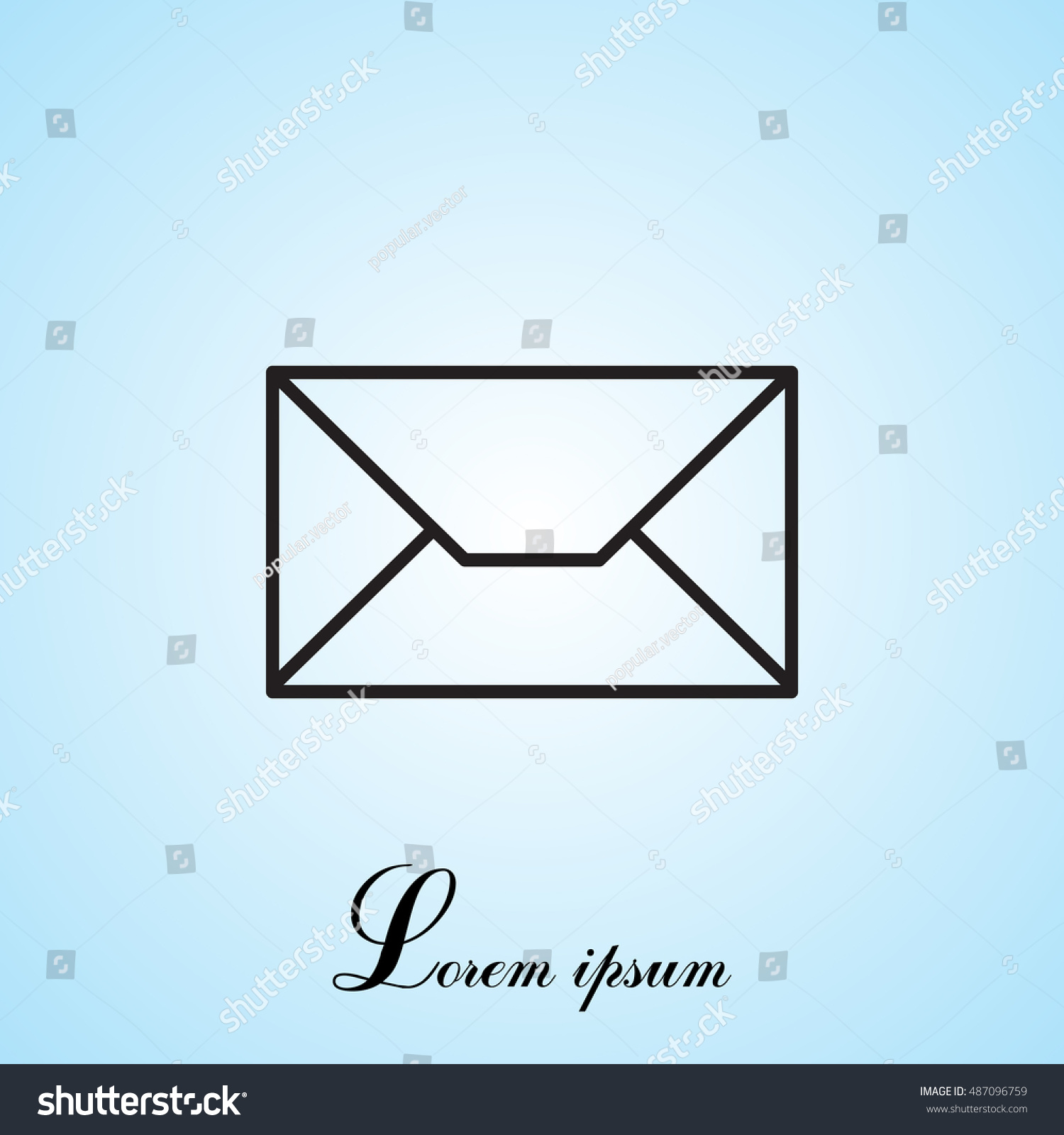 Envelope Mail Icon Email Message Sign Stock Vector (Royalty Free ...
