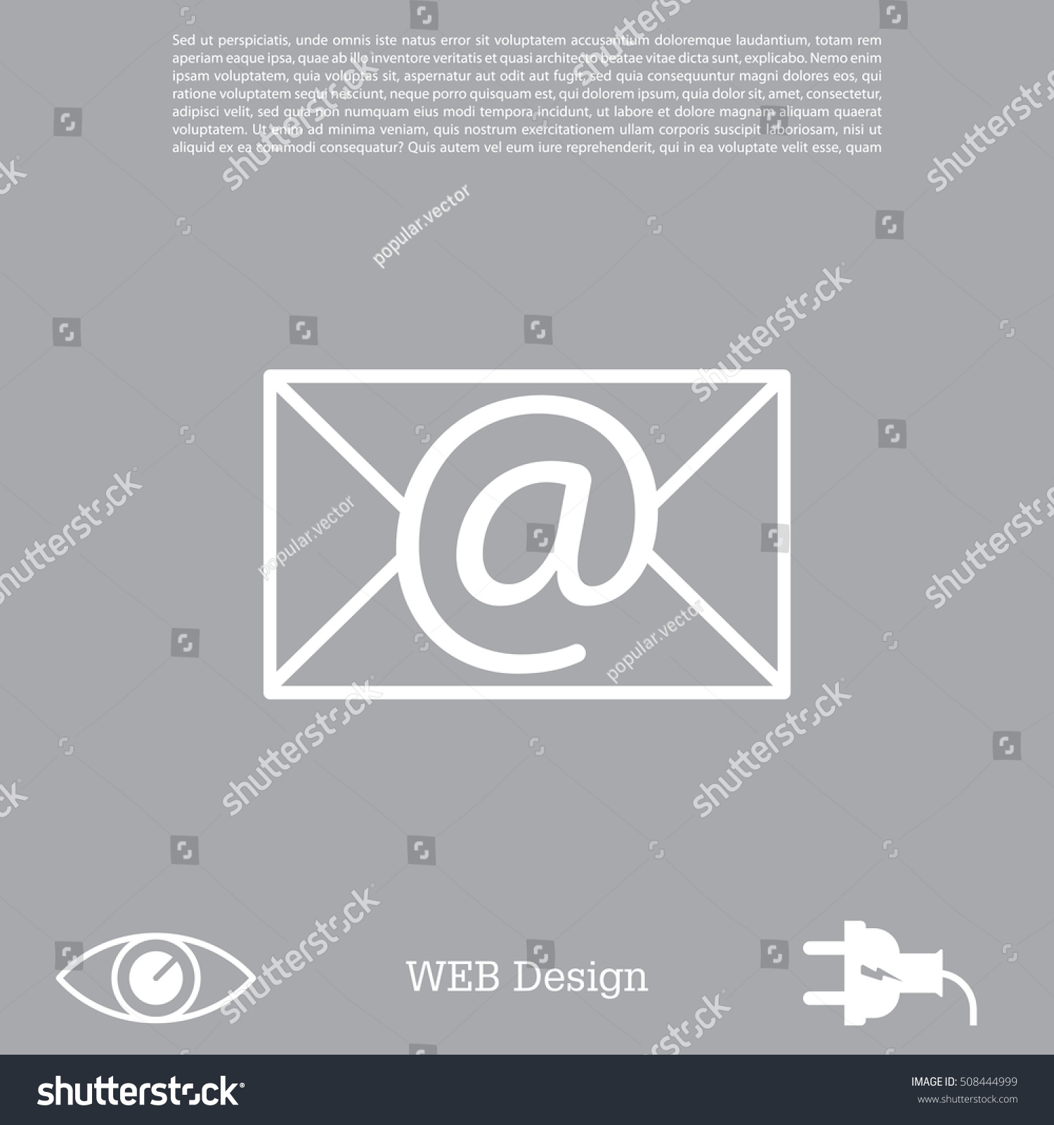 Envelope Mail Icon Email Message Sign Stock Vector (Royalty Free ...