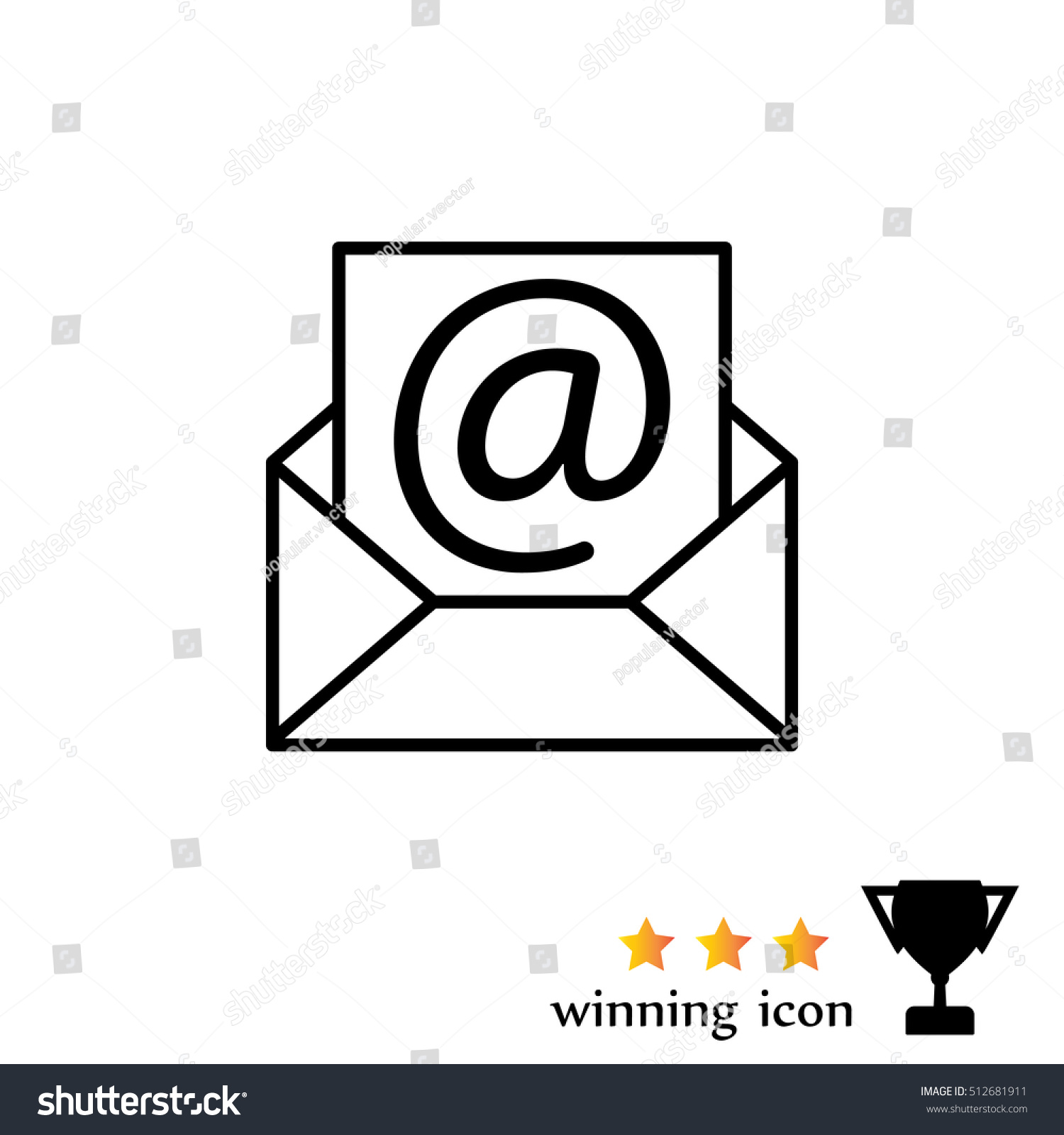 Envelope Mail Icon Email Message Sign Stock Vector (Royalty Free ...