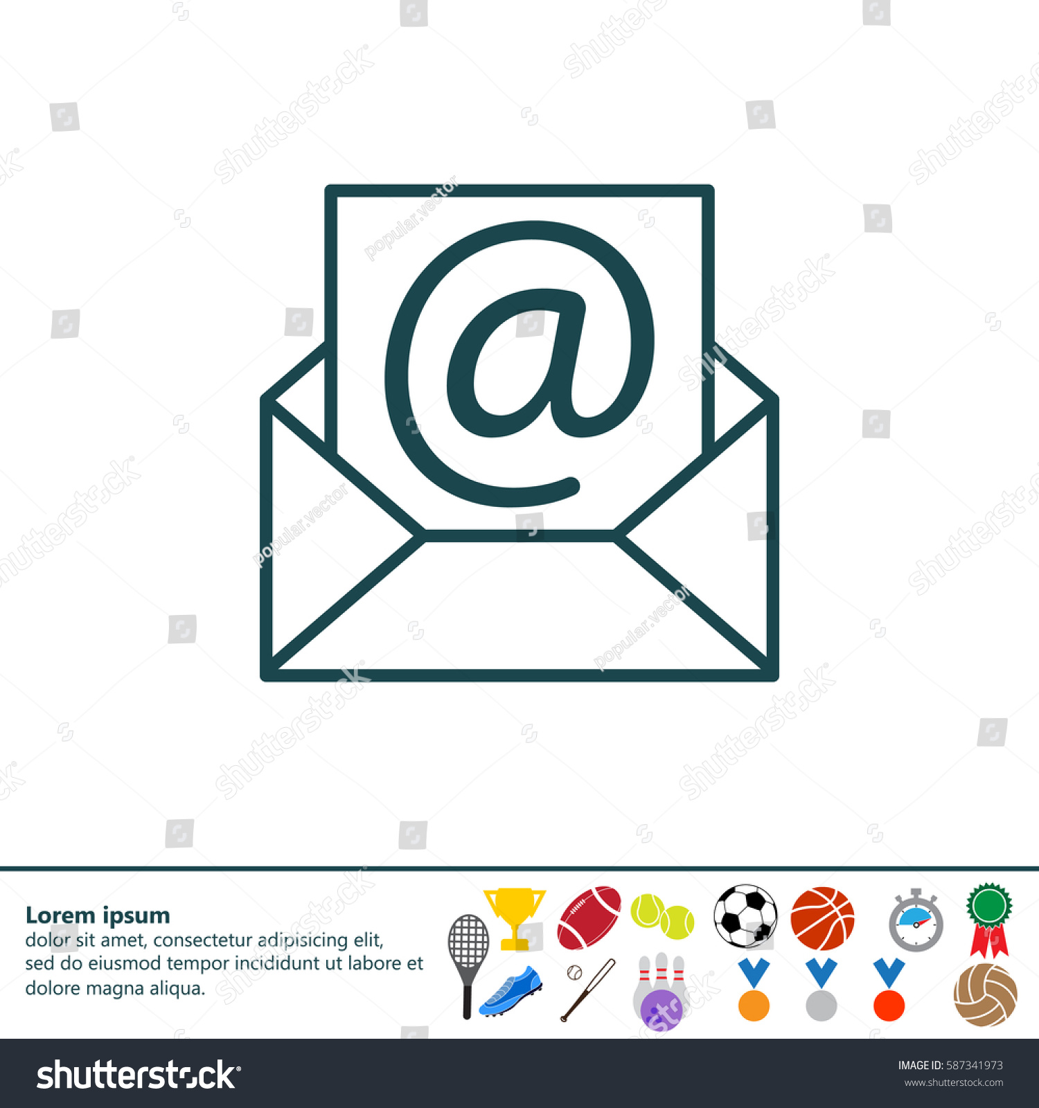 Envelope Mail Icon Email Message Sign Stock Vector (Royalty Free ...