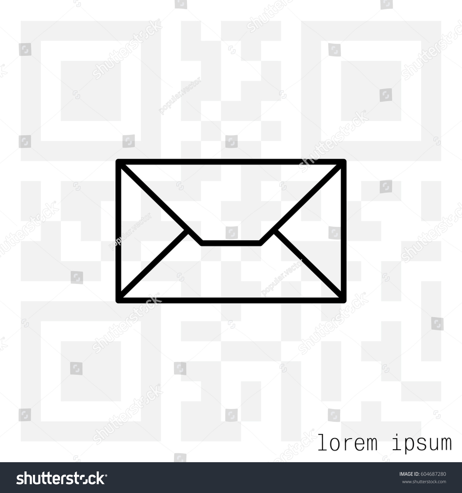 Envelope Mail Icon Email Message Sign Stock Vector (Royalty Free ...