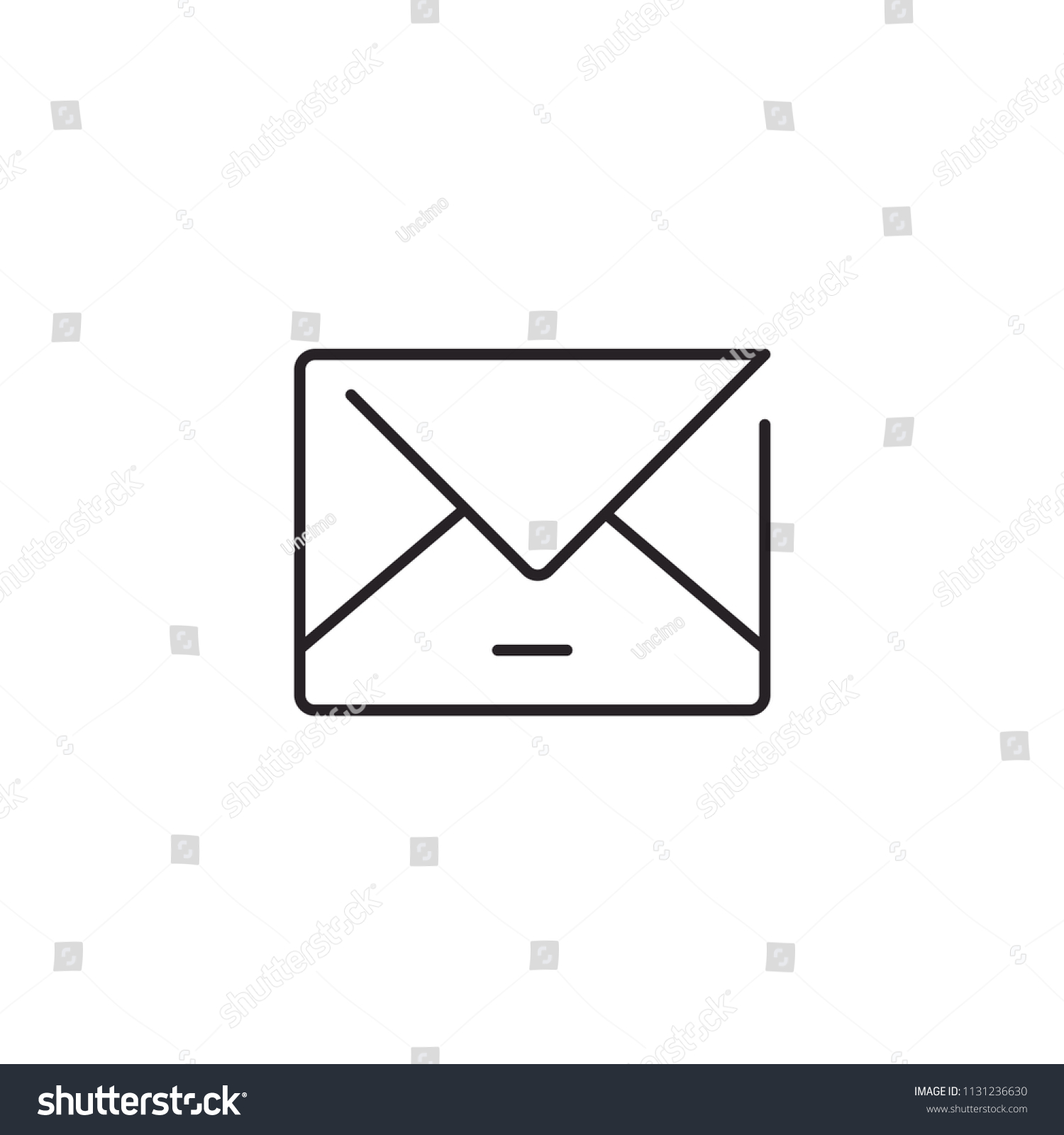 Envelope Modern Ui Vector Icon Stock Vector (Royalty Free) 1131236630 ...