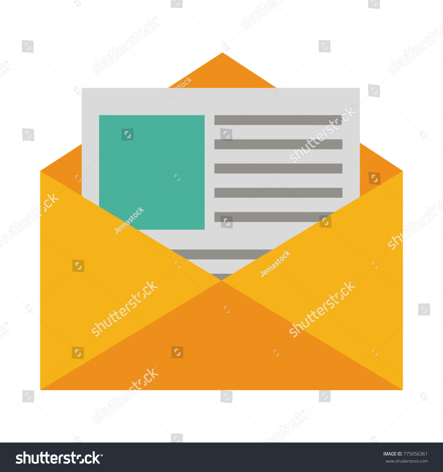 Envelope Open Symbol Stock Vector (Royalty Free) 775056361 | Shutterstock