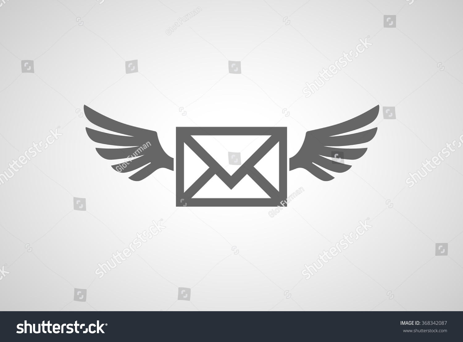 Envelope Wings Vector Illustration Stock Vector (Royalty Free) 368342087