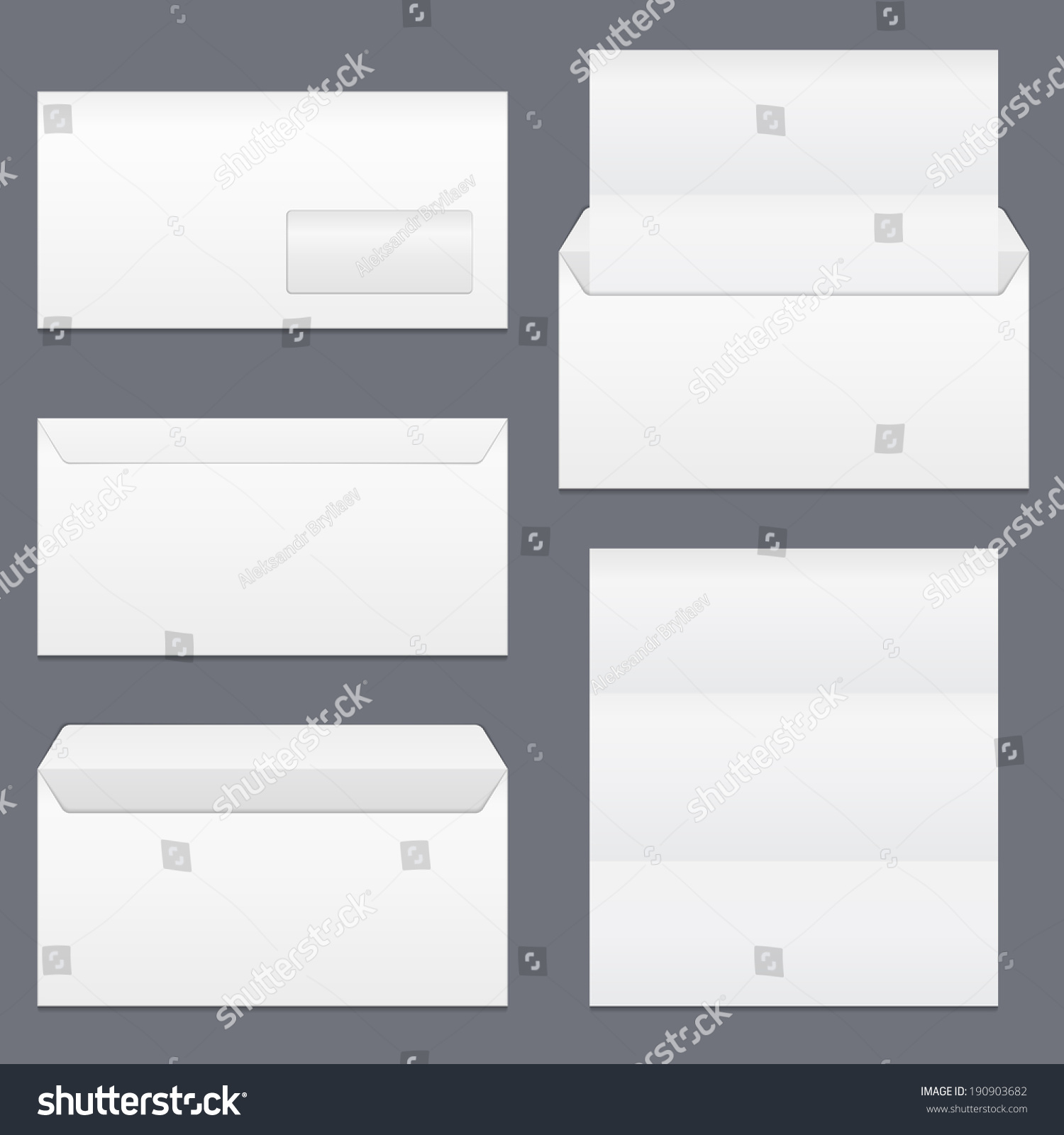 Envelopes Blank Paper Vector Eps10 Illustration Stock Vector (Royalty ...