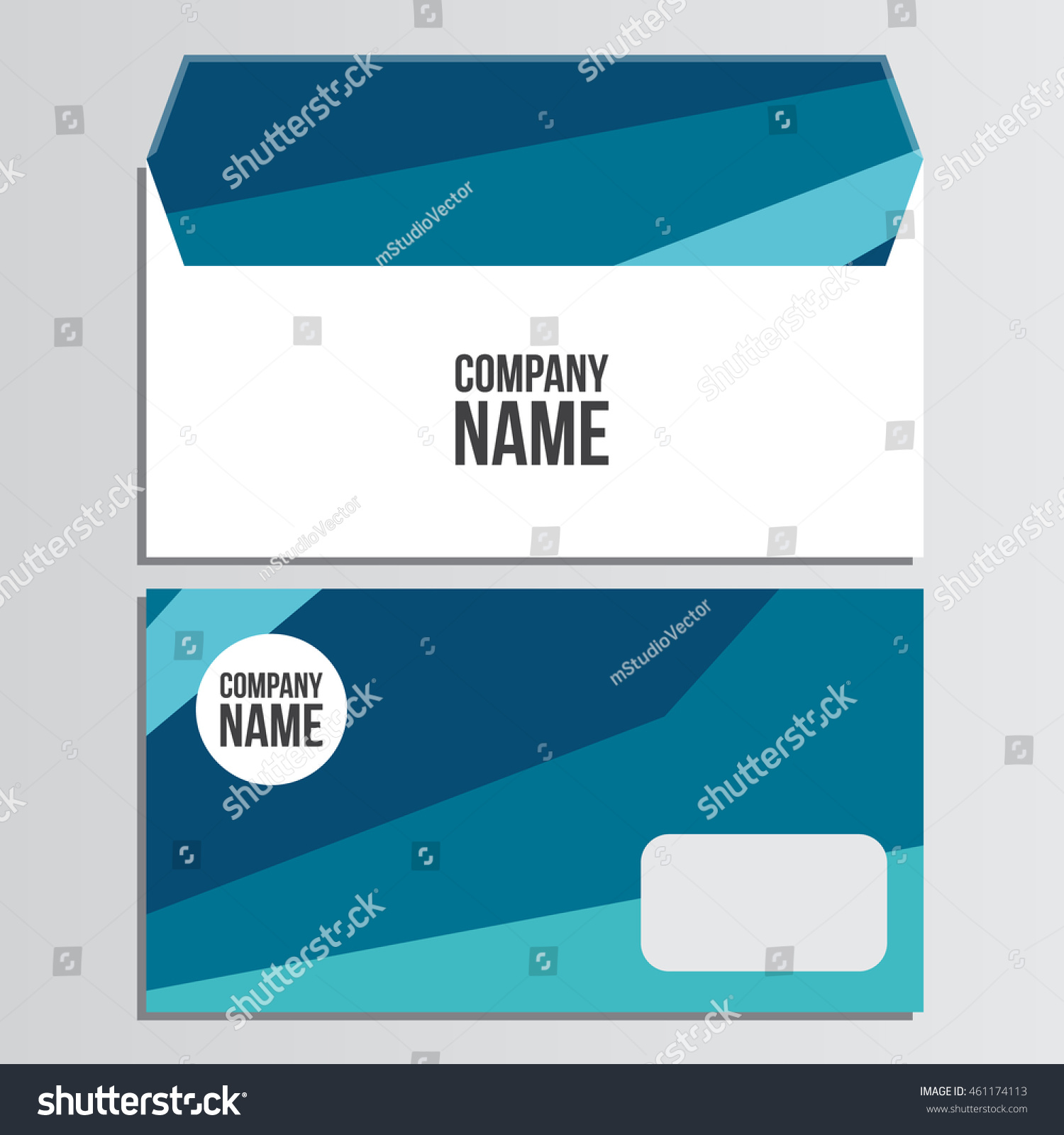 Envelopes Template Copy Space Stock Vector (Royalty Free) 461174113