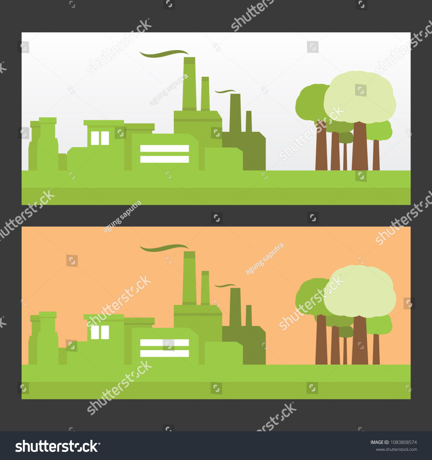 Environment Factory Vector Illustration Stock Vector (Royalty Free ...