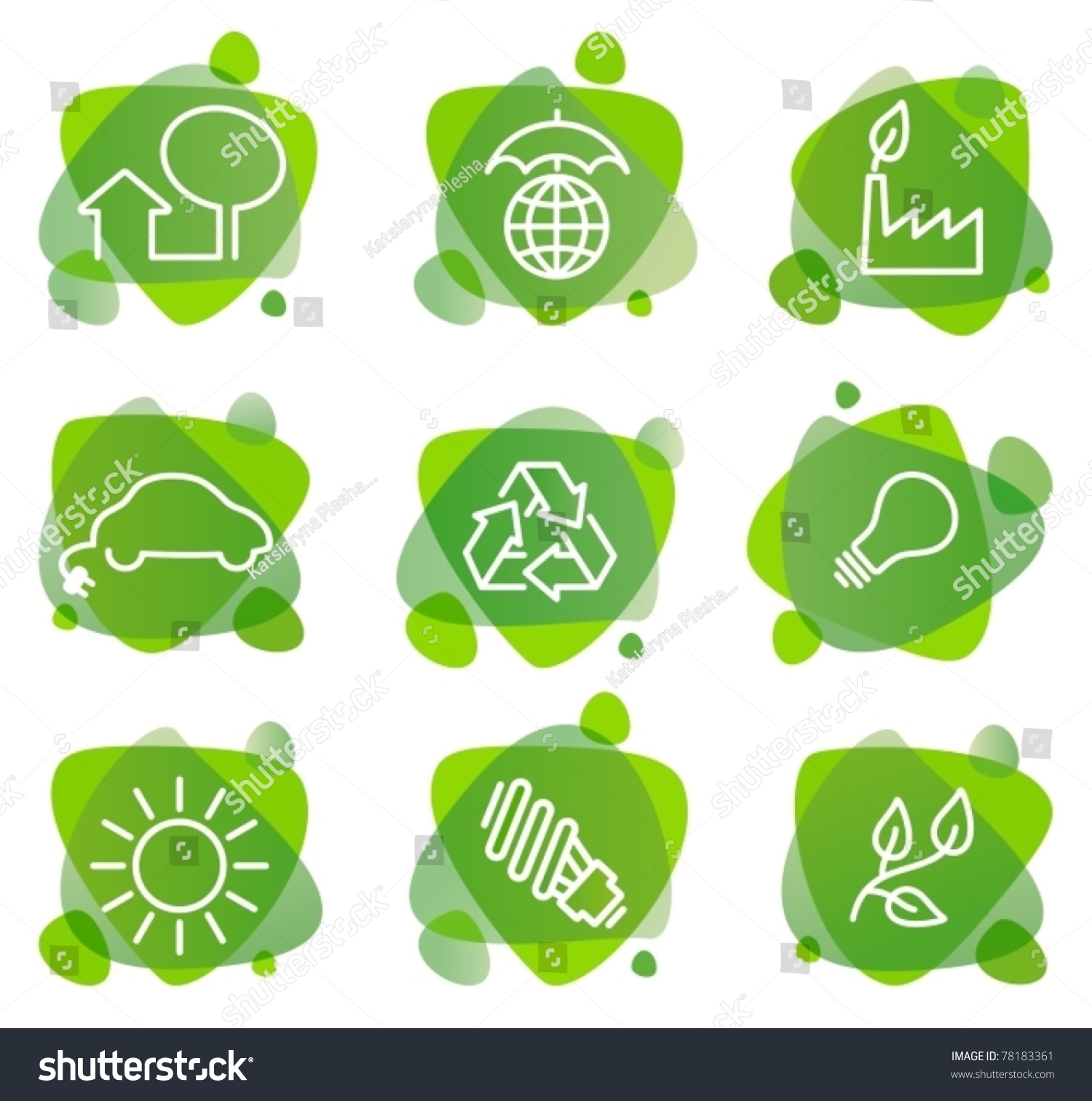 Environment Protection Icons Stock Vector 78183361 - Shutterstock