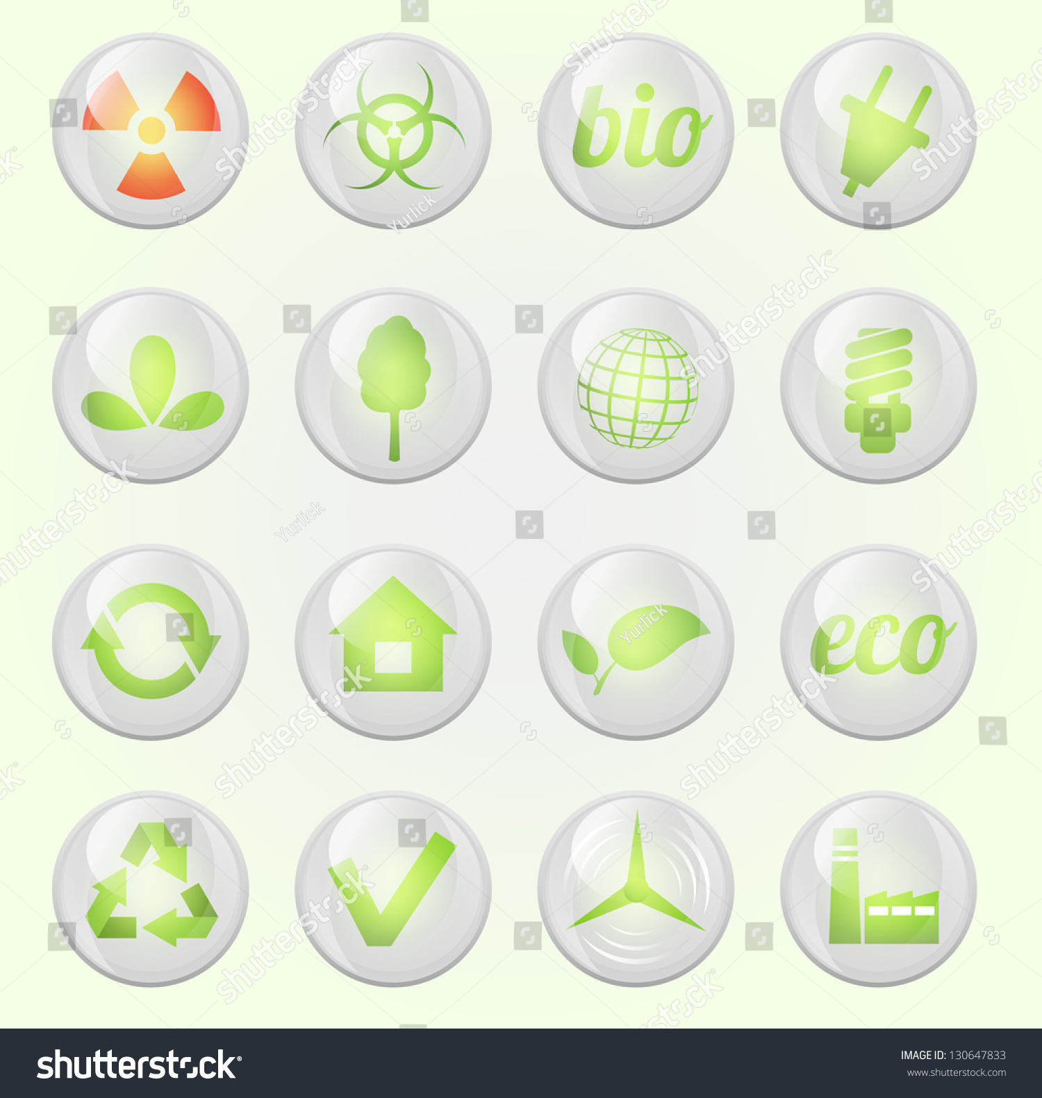 Environment Vector Glossy Icons Set Stock Vector (Royalty Free ...
