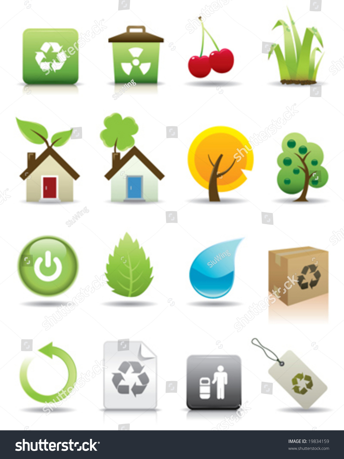 Environmental Conservation Icons Stock Vector 19834159 - Shutterstock