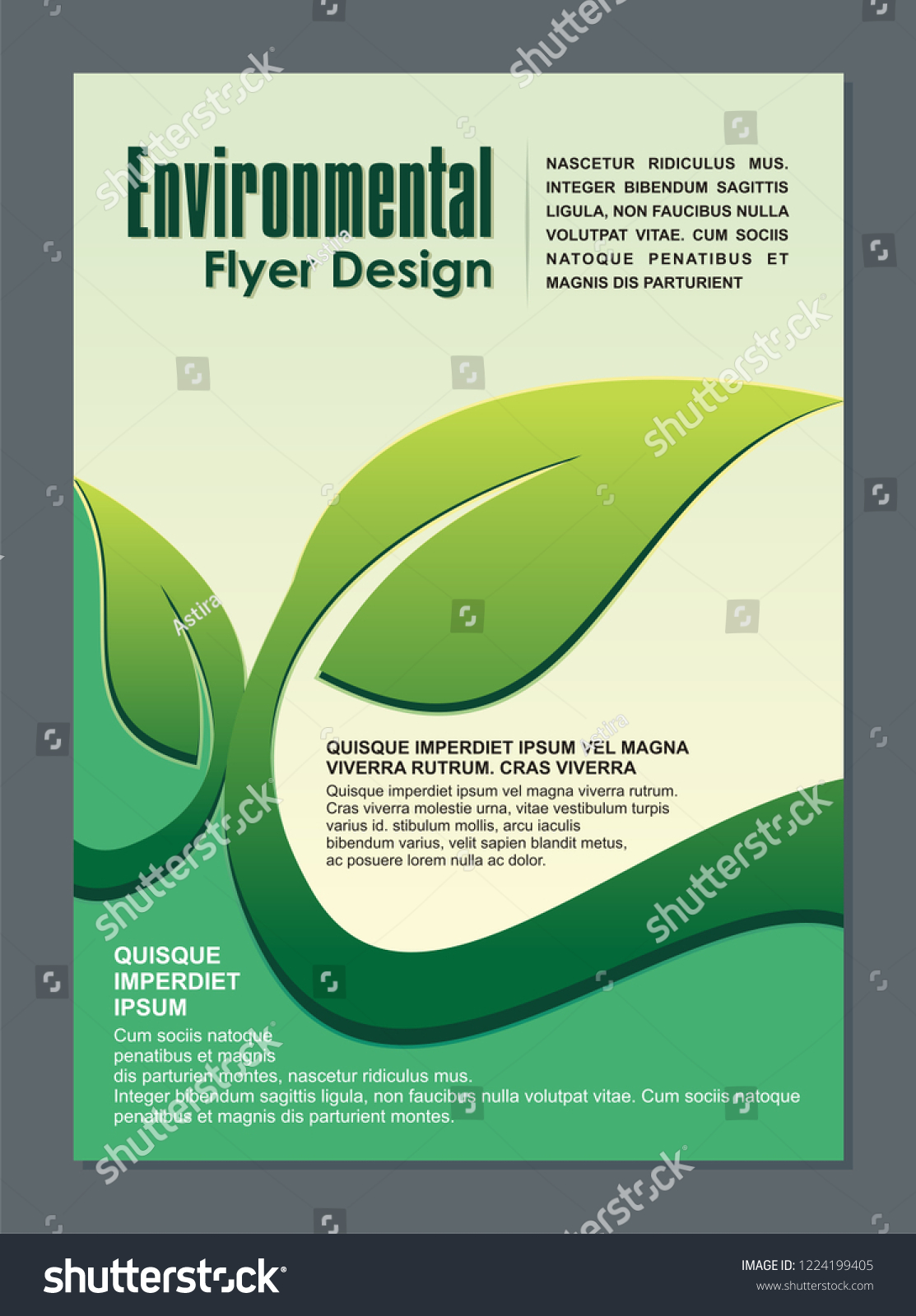 Environmental Modern Flyer Template Design Stock Vector (Royalty Free ...