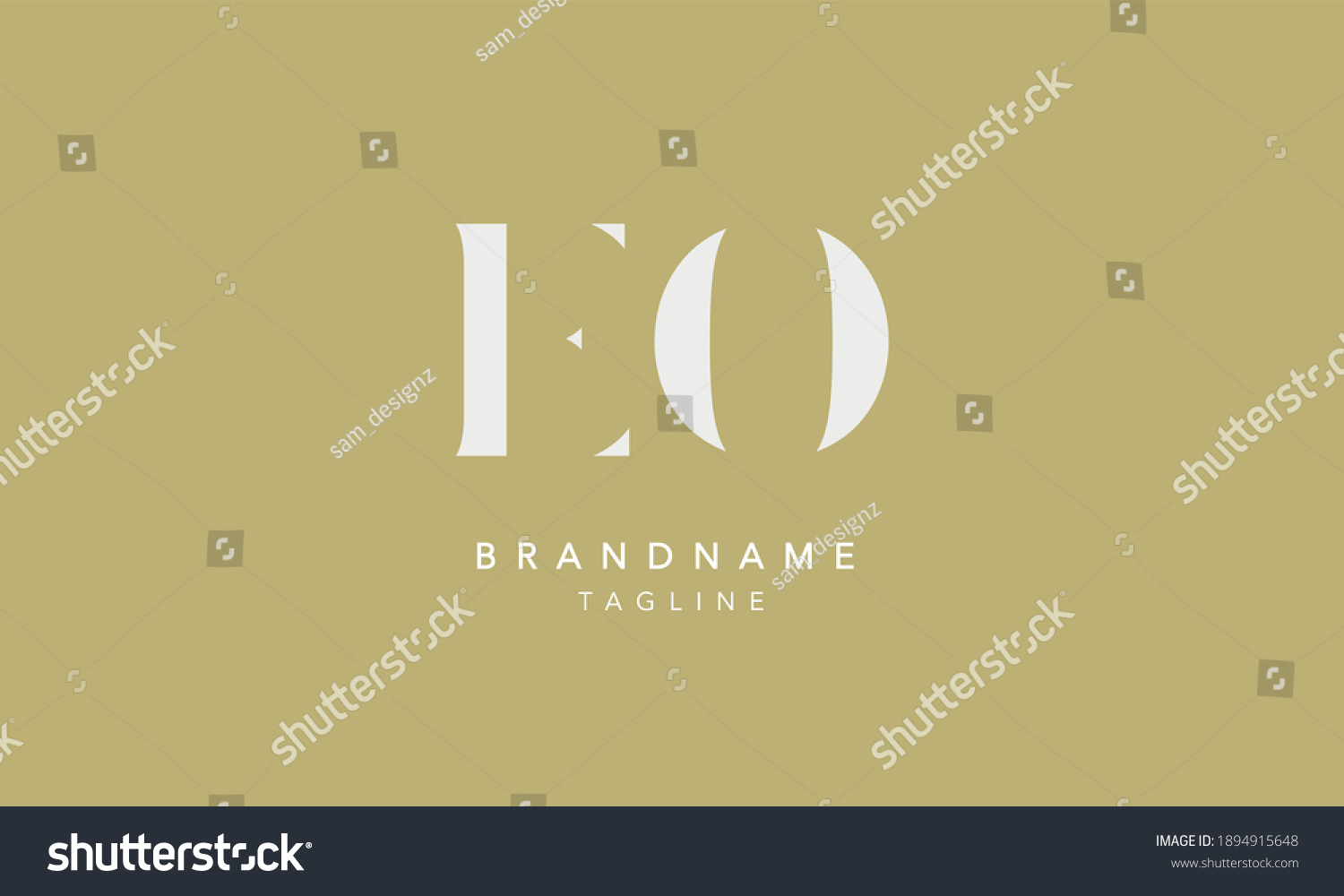 Eo Alphabet Initial Letter Monogram Icon Stock Vector (Royalty Free) 1894915648