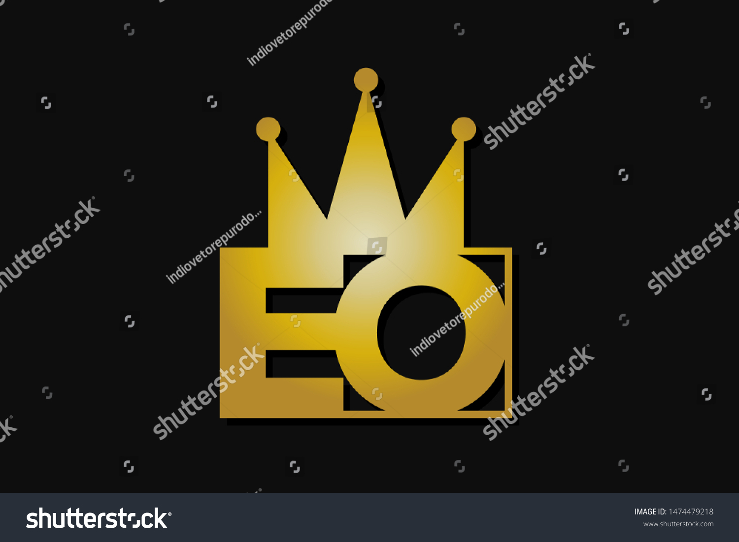 Eo Logo Gold Crown Stock Vector (Royalty Free) 1474479218 | Shutterstock