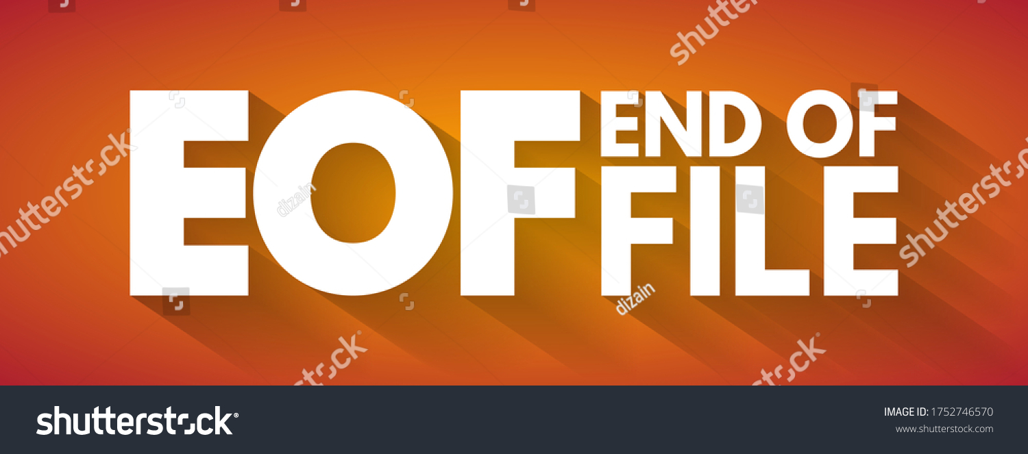Eof End File Acronym Technology Concept Stock Vector Royalty Free 1752746570