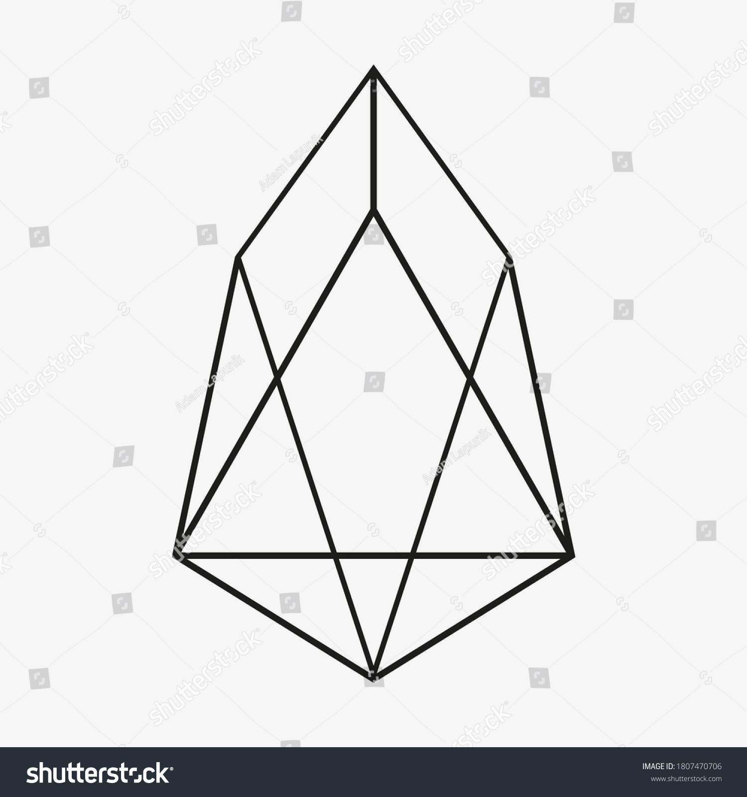 Símbolo EOS. Ilustración vectorial. Criptodivisa.: vector de stock ...