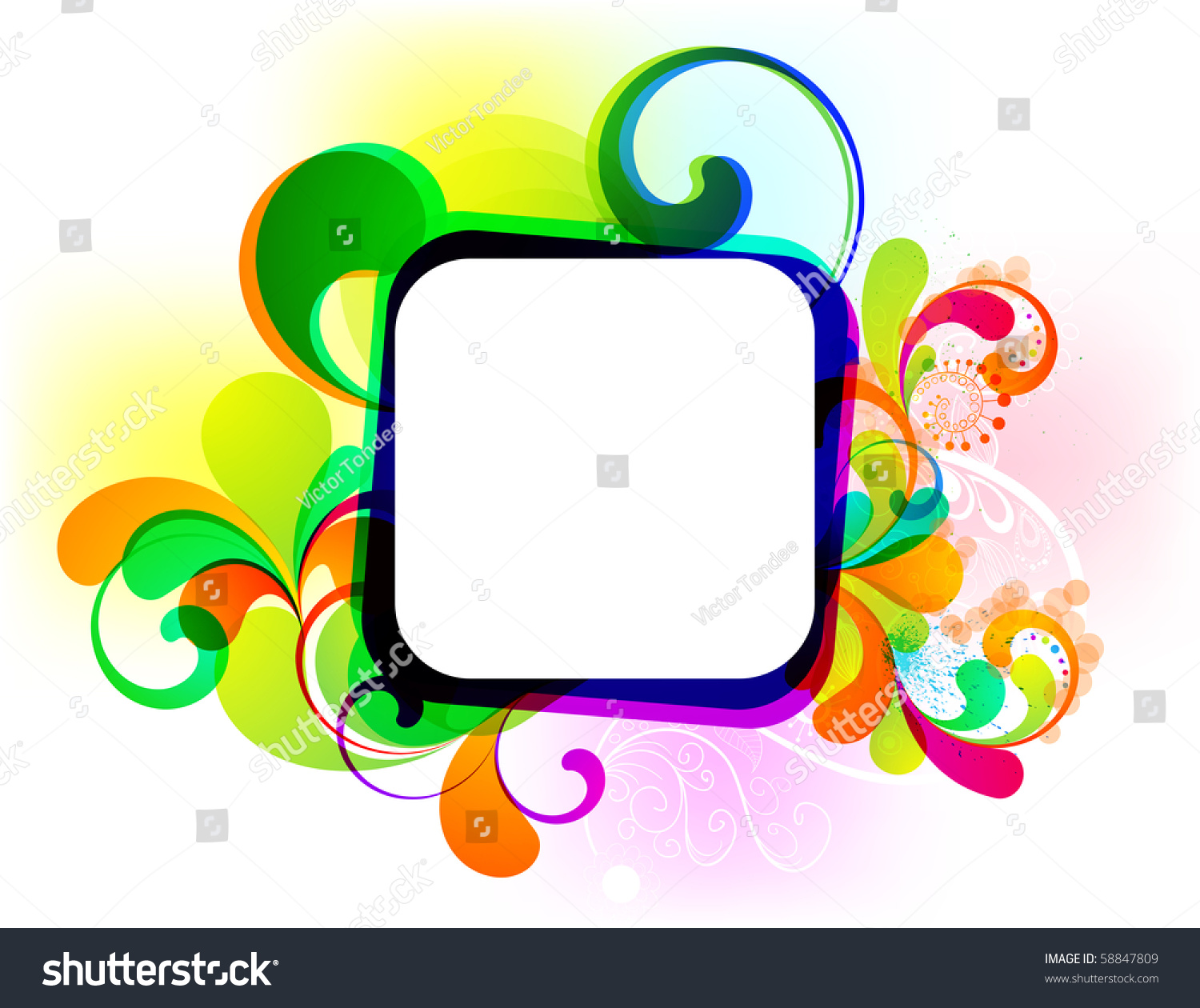 Eps10 Colorful Editable Frame Your Message Stock Vector 58847809 ...
