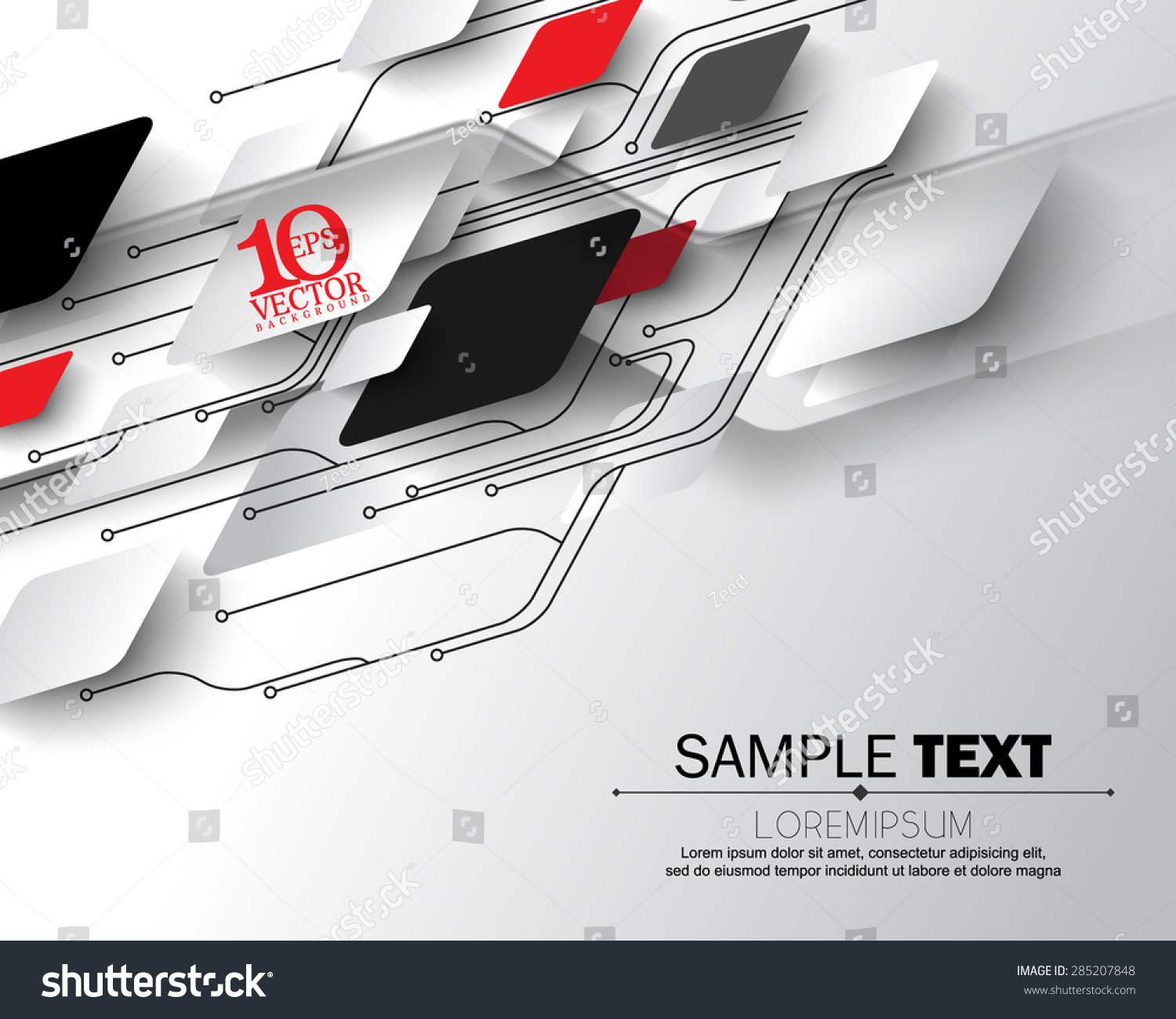 Eps10 Vector Abstract Circuit Board Geometric Stock Vector (Royalty ...