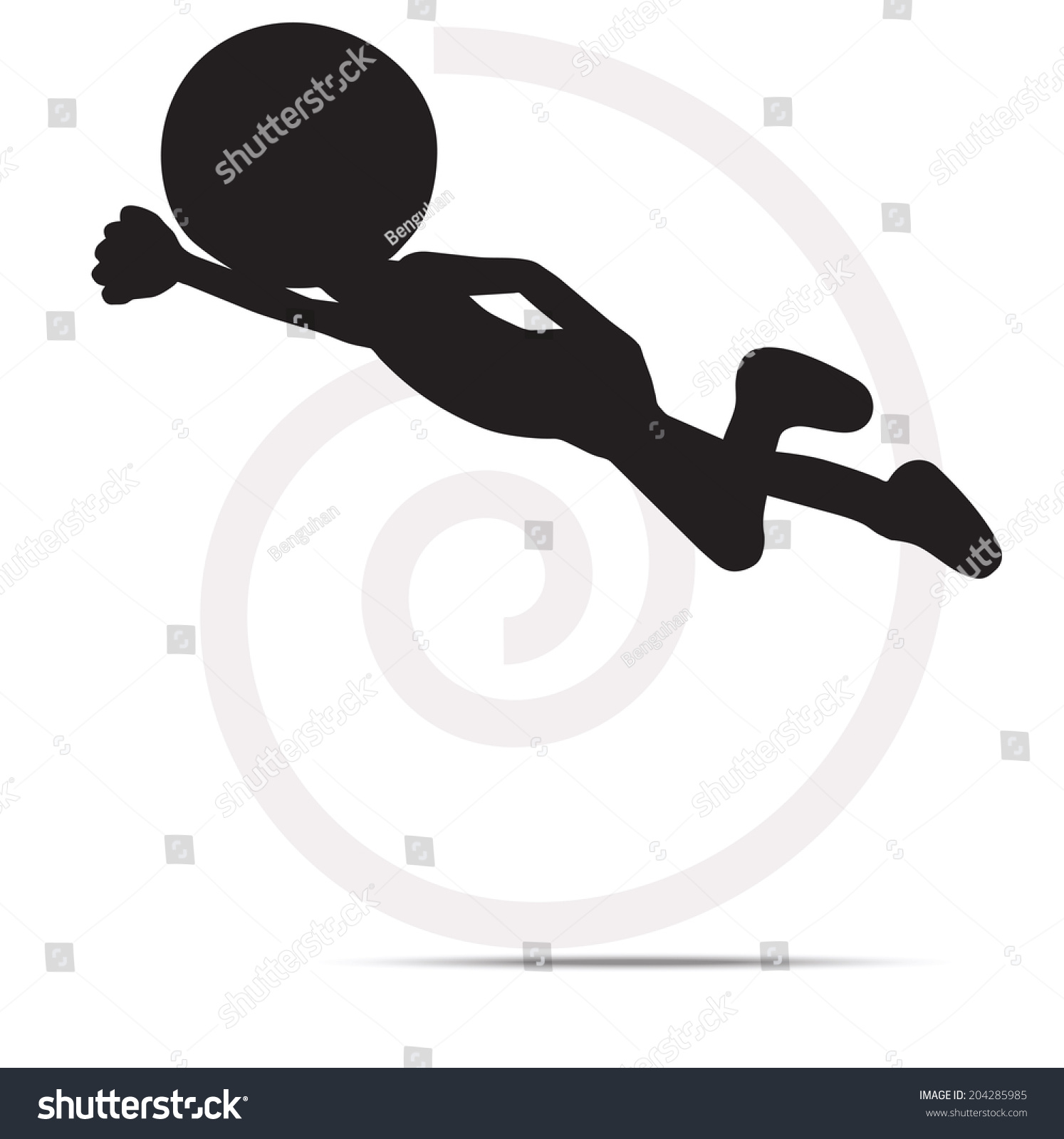 Eps Vector 10 3d Man Flying Stock Vector (Royalty Free) 204285985 ...
