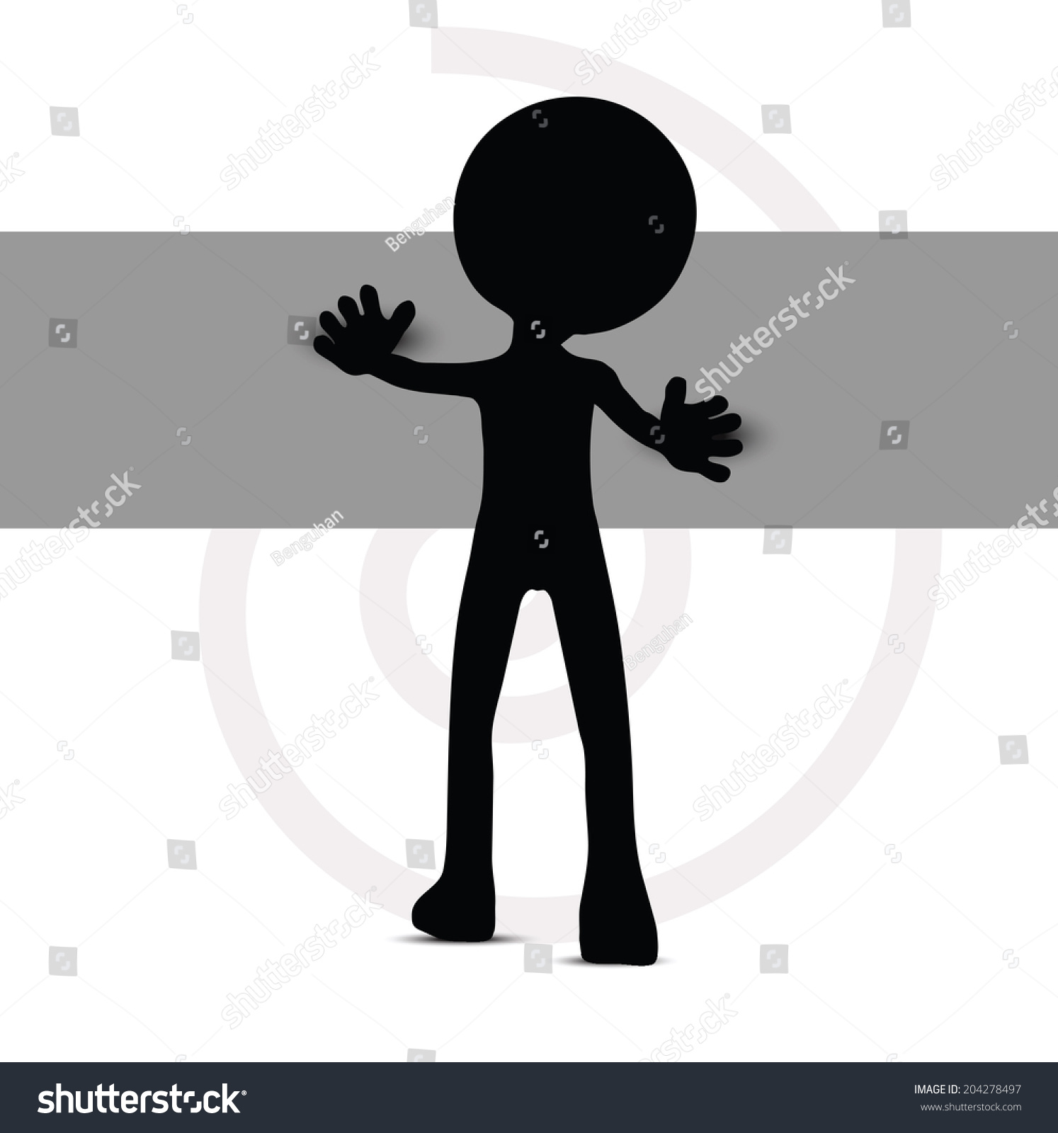 Eps Vector 10 3d Man Pushing Stock Vector (Royalty Free) 204278497 ...