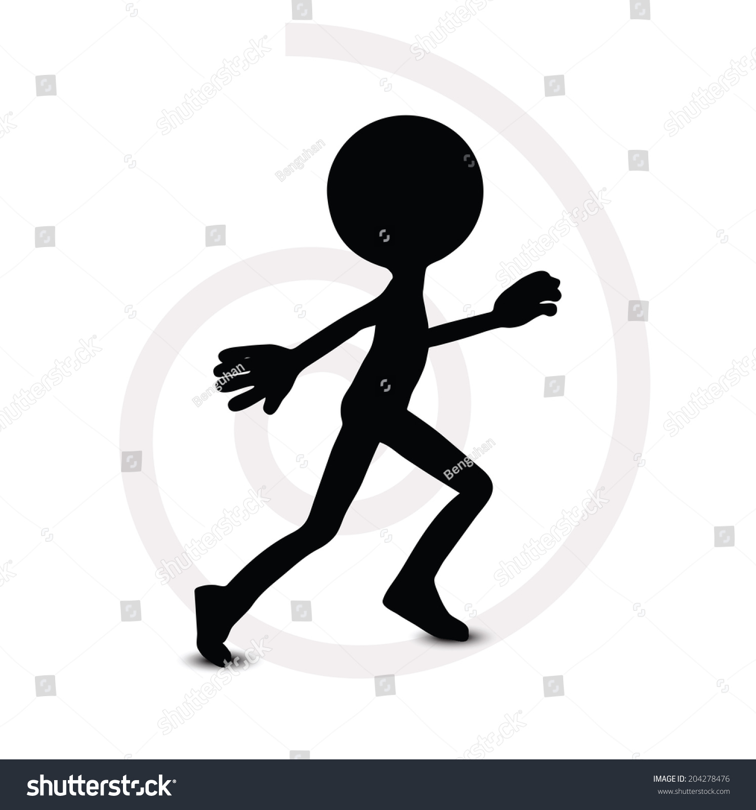 Eps Vector 10 3d Man Running Stock Vector (Royalty Free) 204278476 ...