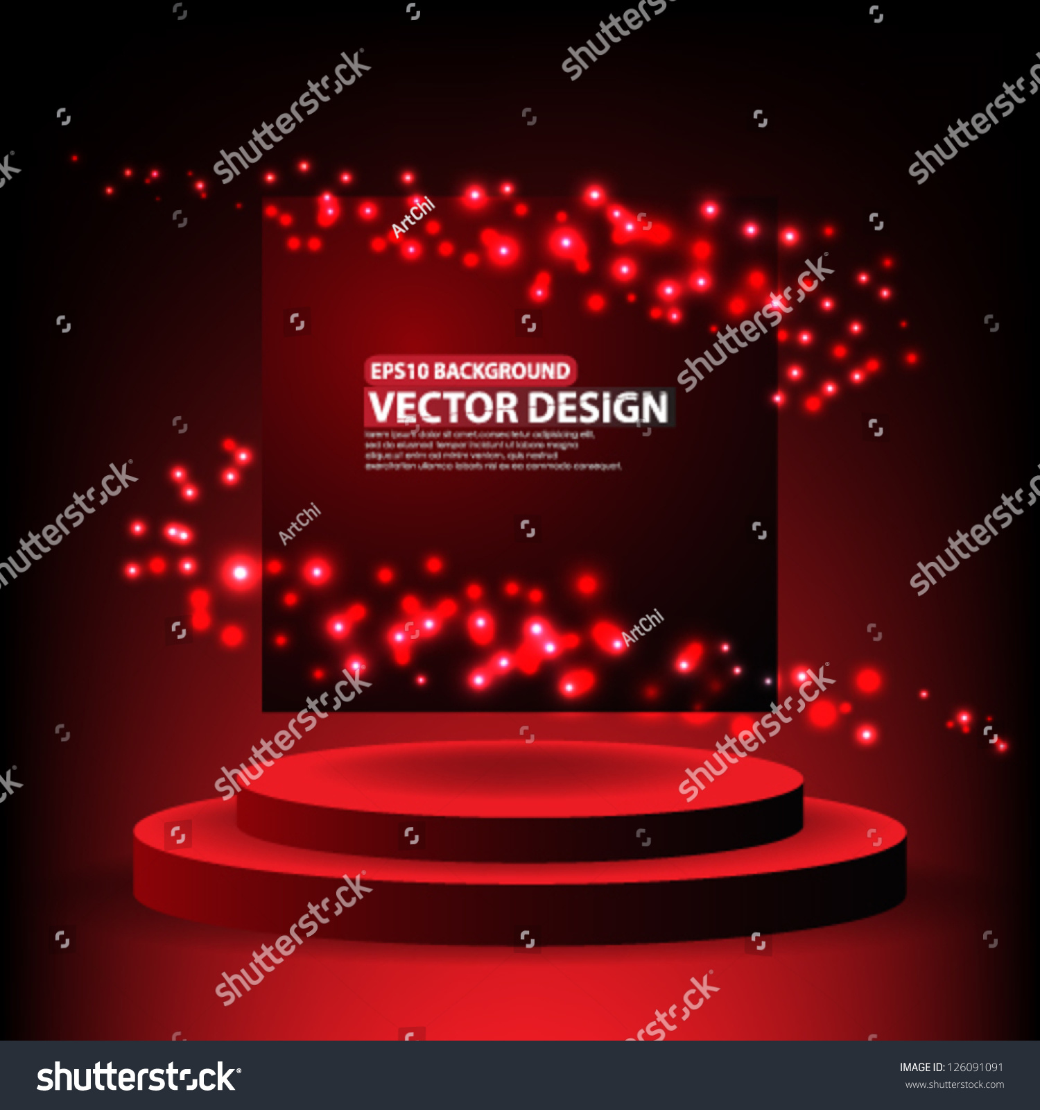 Eps10 Vector Stage Beautitful Frame Background Stock Vector (Royalty ...