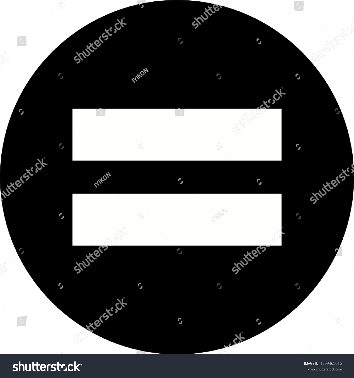 Equal Vector Icon Stock Vector (Royalty Free) 1299465016 | Shutterstock