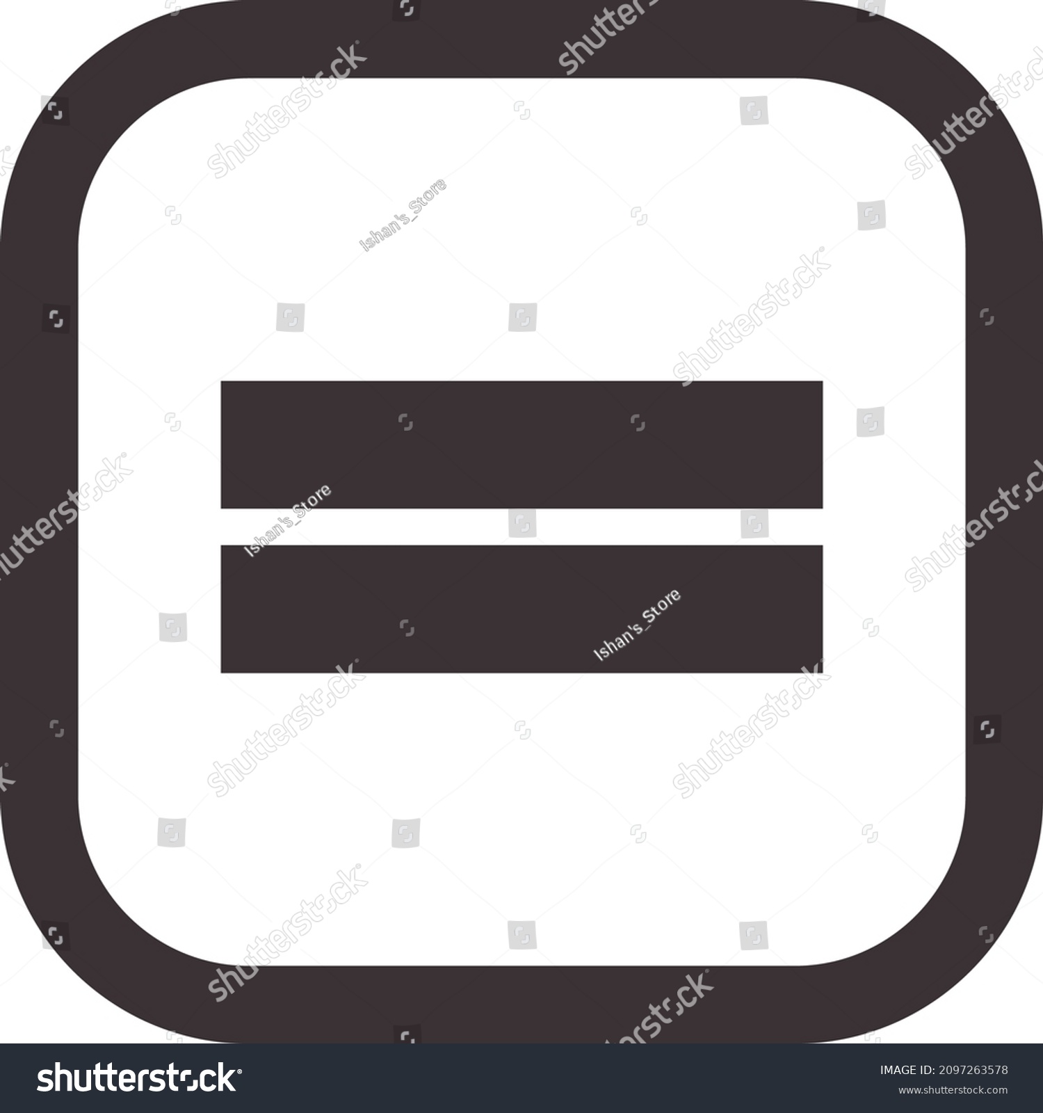 Símbolo de matemáticas de vectores iguales,: vector de stock (libre de ...