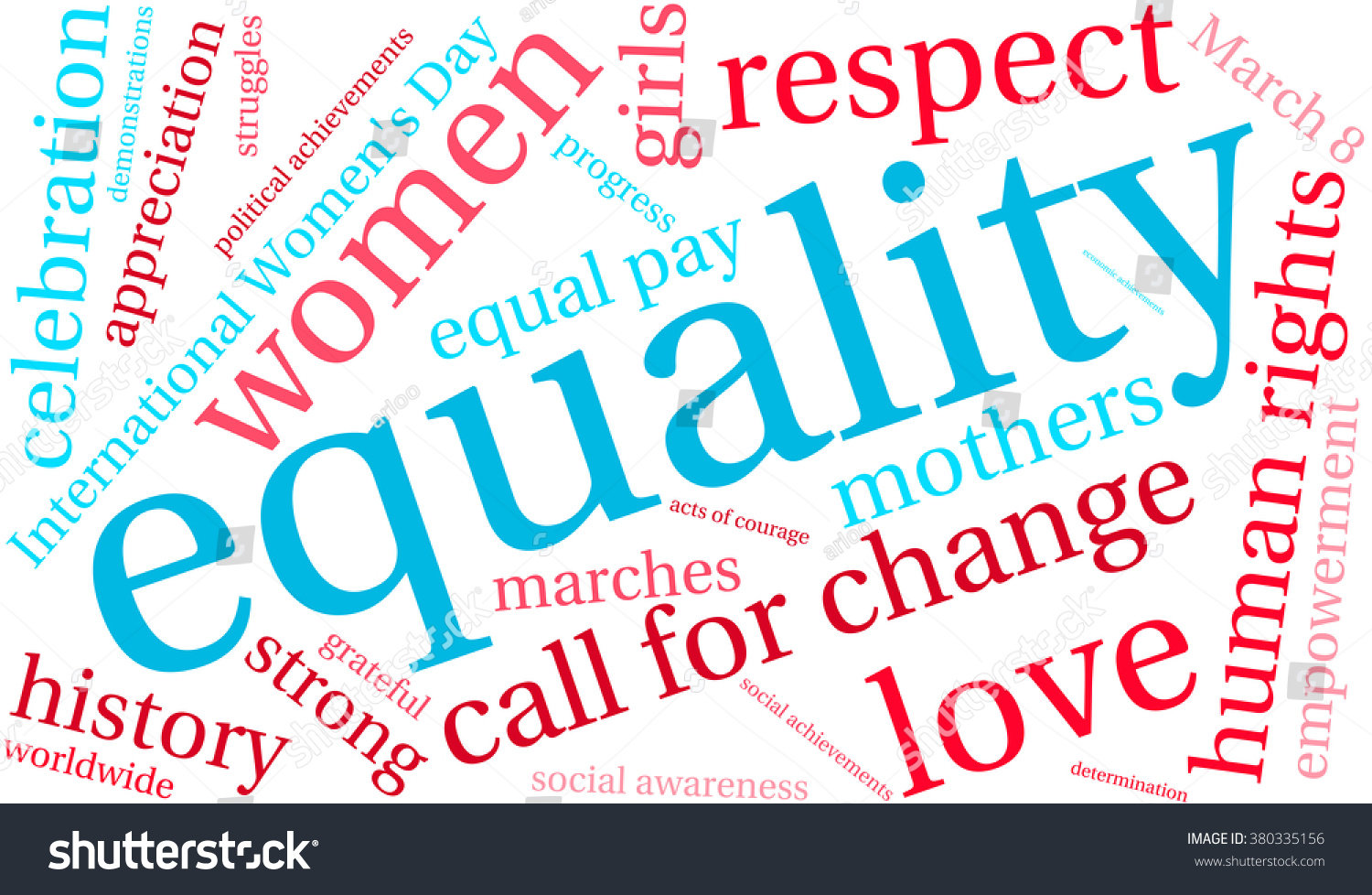 Equality Word Cloud On White Background Stock Vector (Royalty Free ...