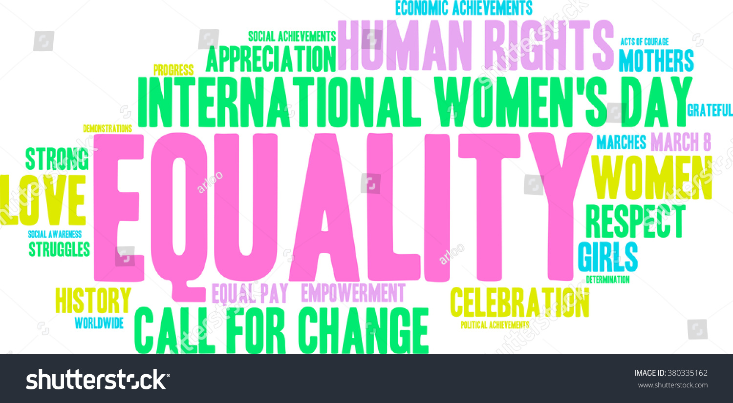 Equality Word Cloud On White Background Stock Vector (Royalty Free ...