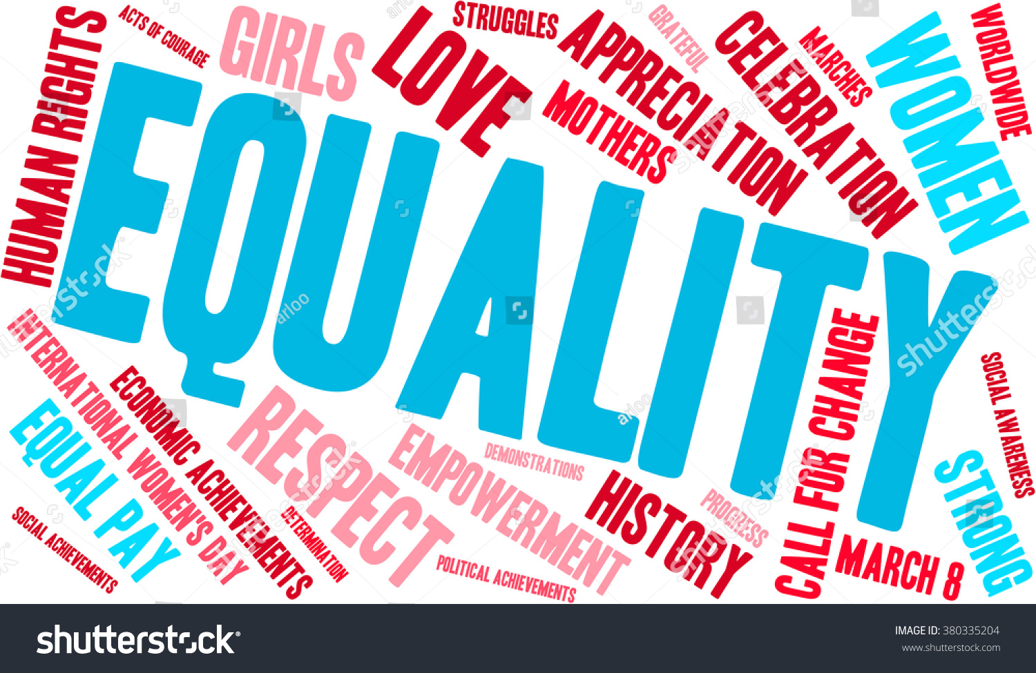 Equality Word Cloud On White Background Stock Vector (Royalty Free ...