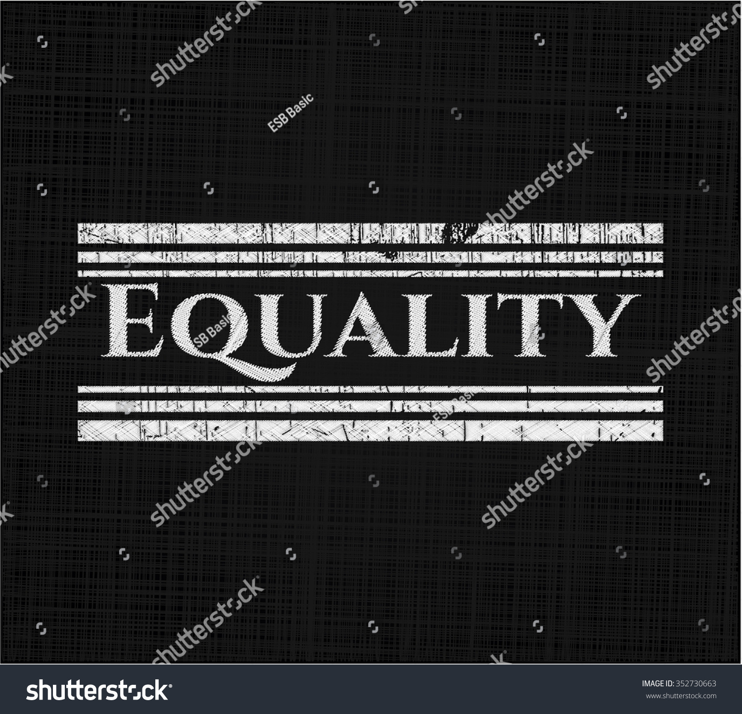 Equality Written On Chalkboard Stock Vector (Royalty Free) 352730663