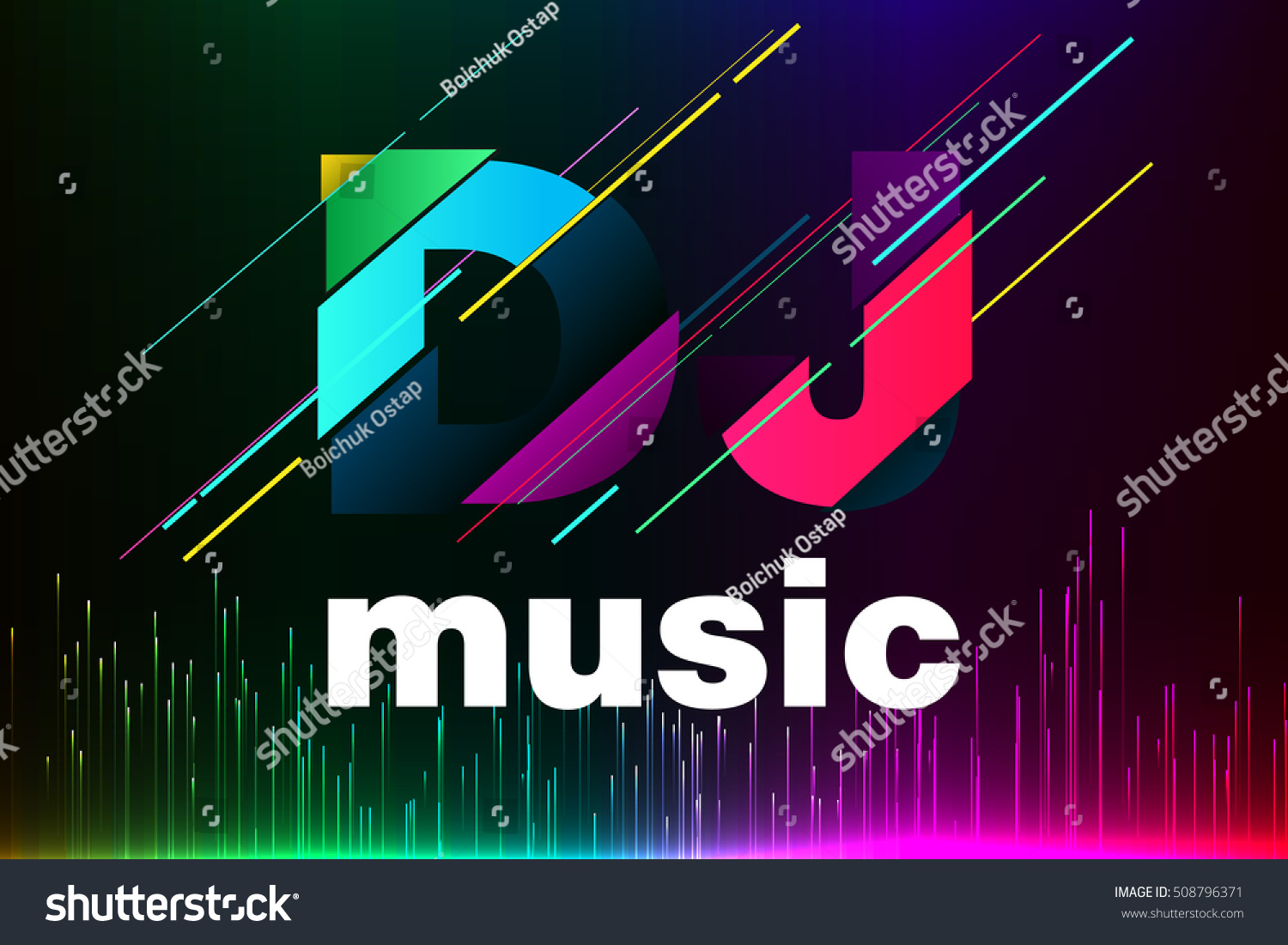 Equalizer Background Dj Music Text Dj Stock Vector (Royalty Free) 508796371
