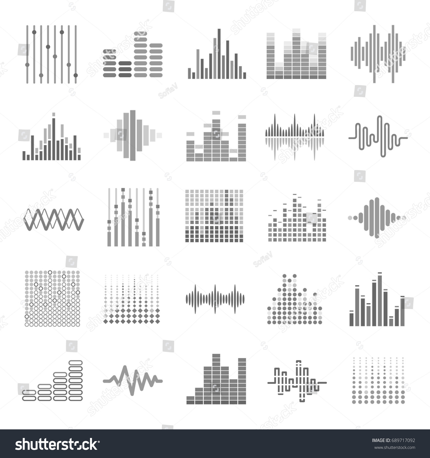 Equalizer Graphic Audio Wave Scales Theme Stock Vector (Royalty Free ...