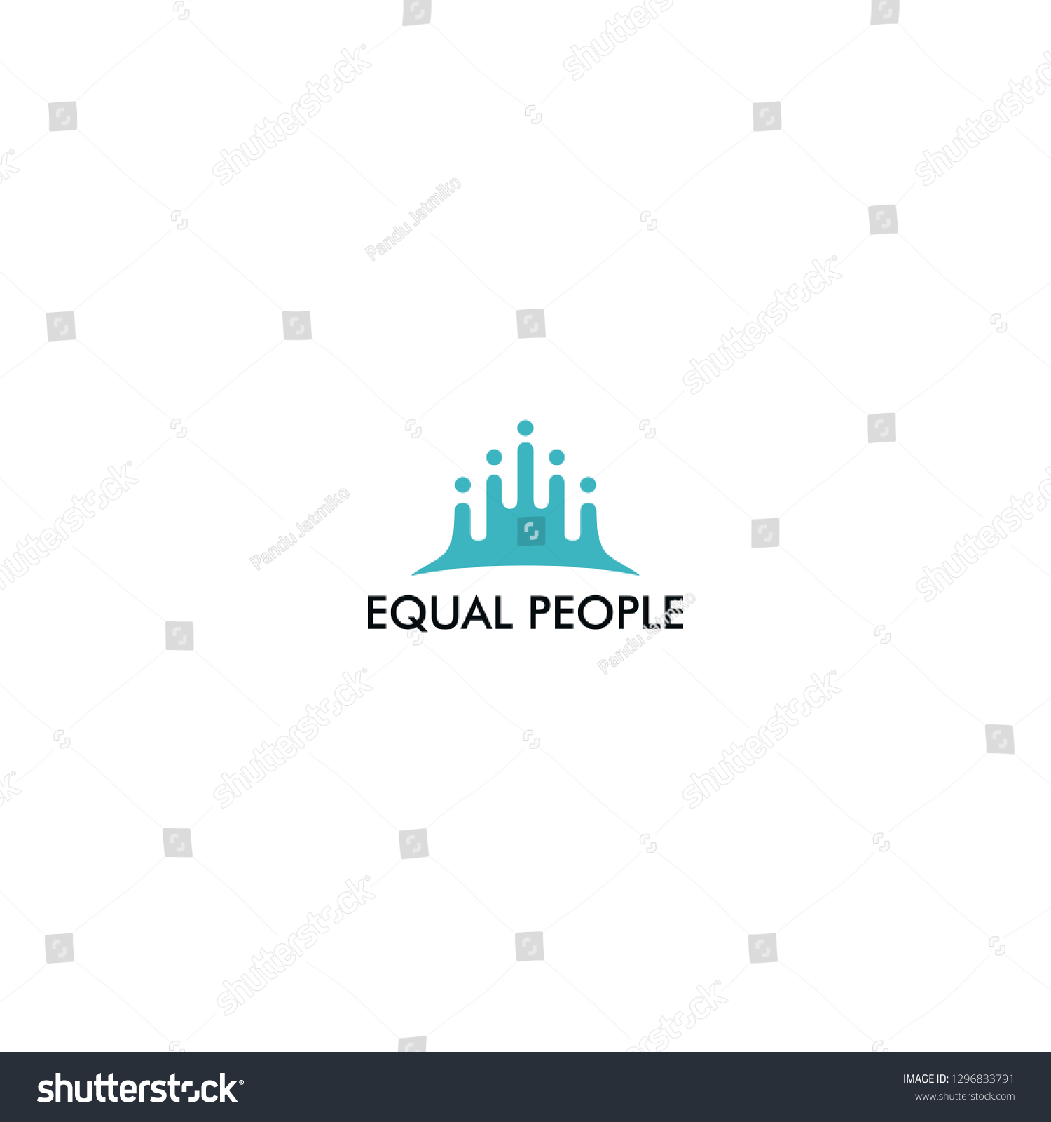 Equalizer Logo Design People Logotype Illustration Stock Vector ...