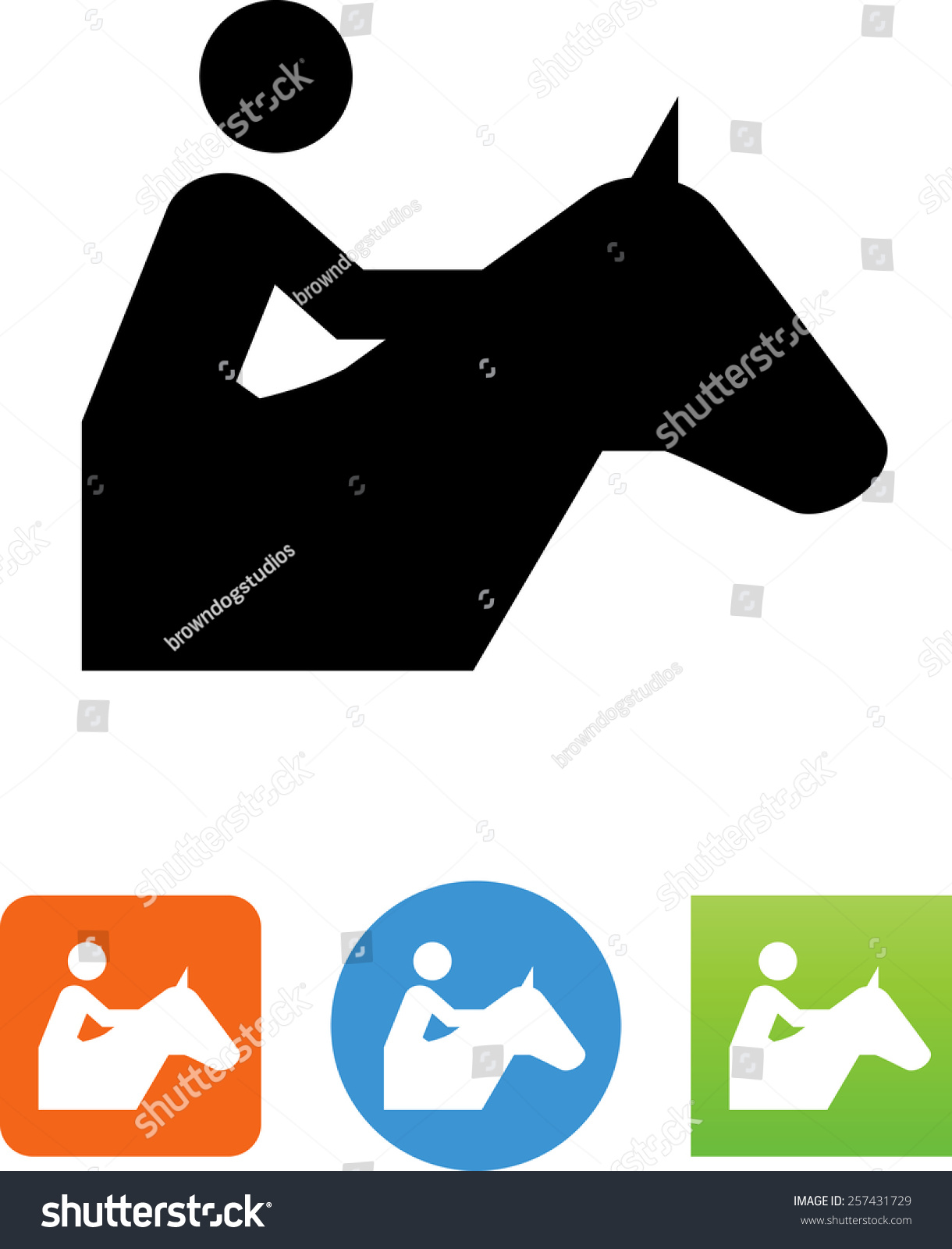 Equestrian Icon Stock Vector (Royalty Free) 257431729 | Shutterstock