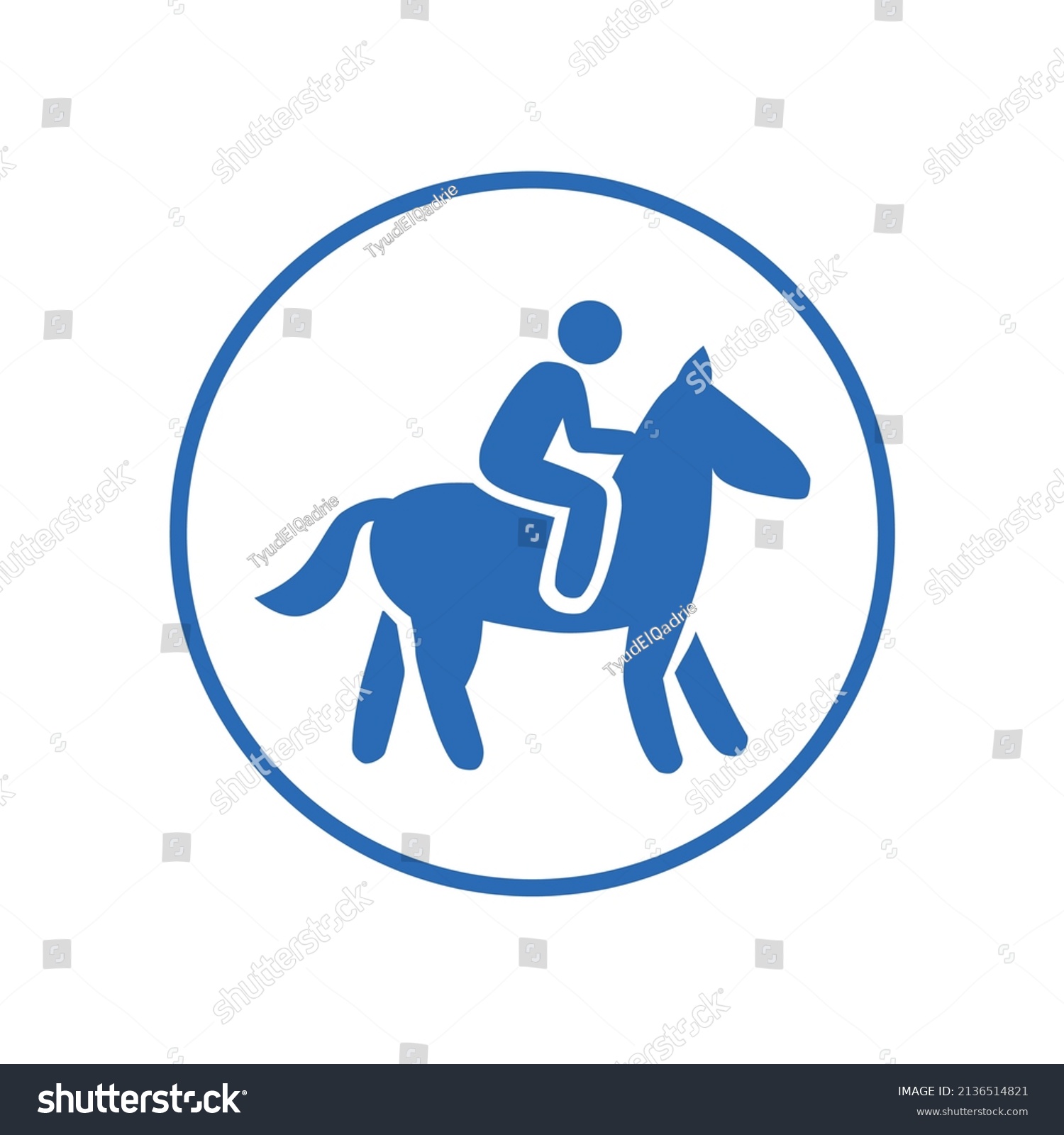 Equestrian Icon Vector Illustration White Background Stock Vector ...