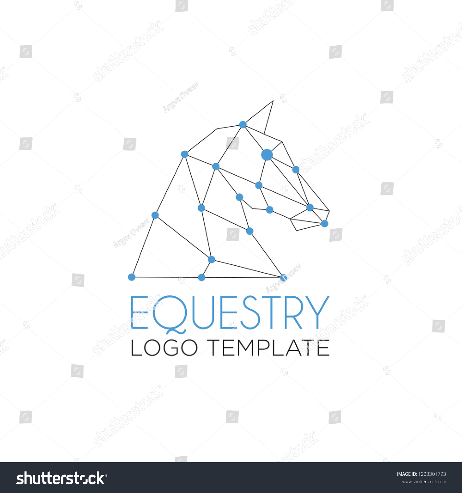 Equestry Logo Template Stock Vector (Royalty Free) 1223301793