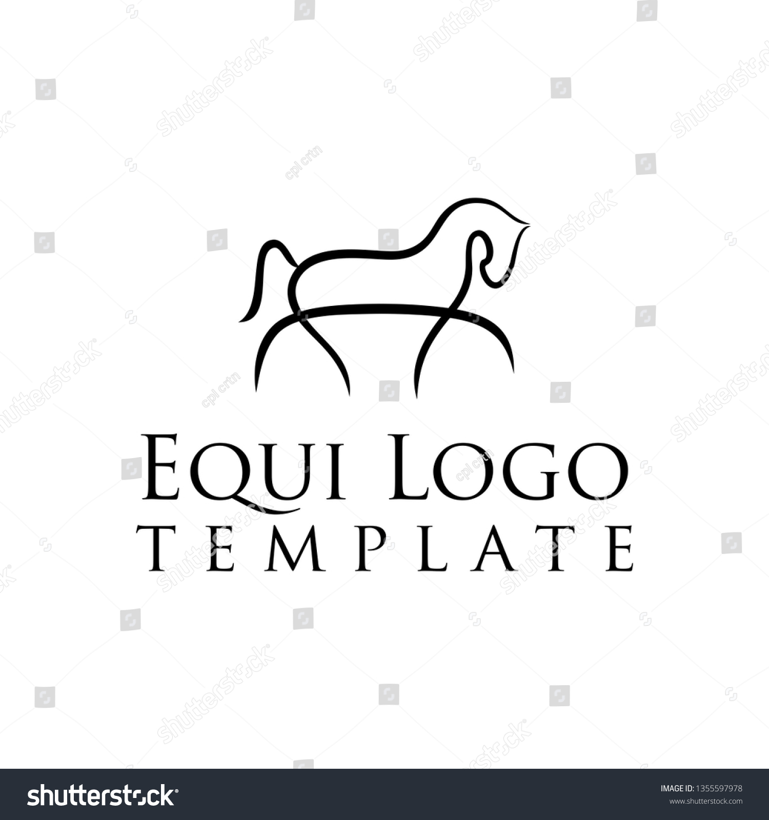Equi Logo Template Stock Vector (Royalty Free) 1355597978