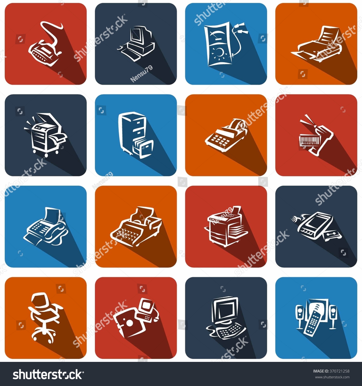 Equipment Icons Stock Vector (Royalty Free) 370721258