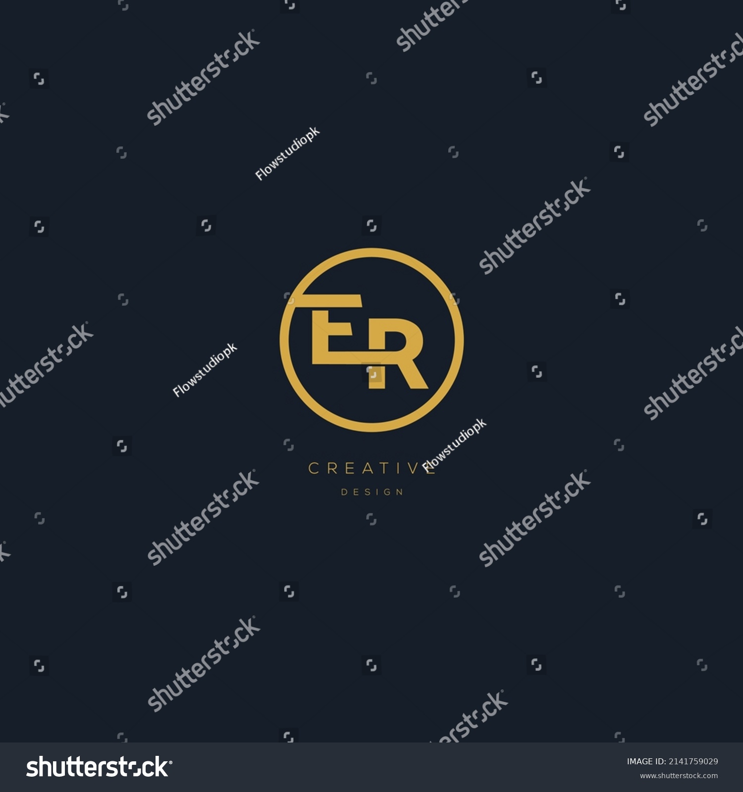 Er Initial Letter Logo Design Template Stock Vector (Royalty Free ...