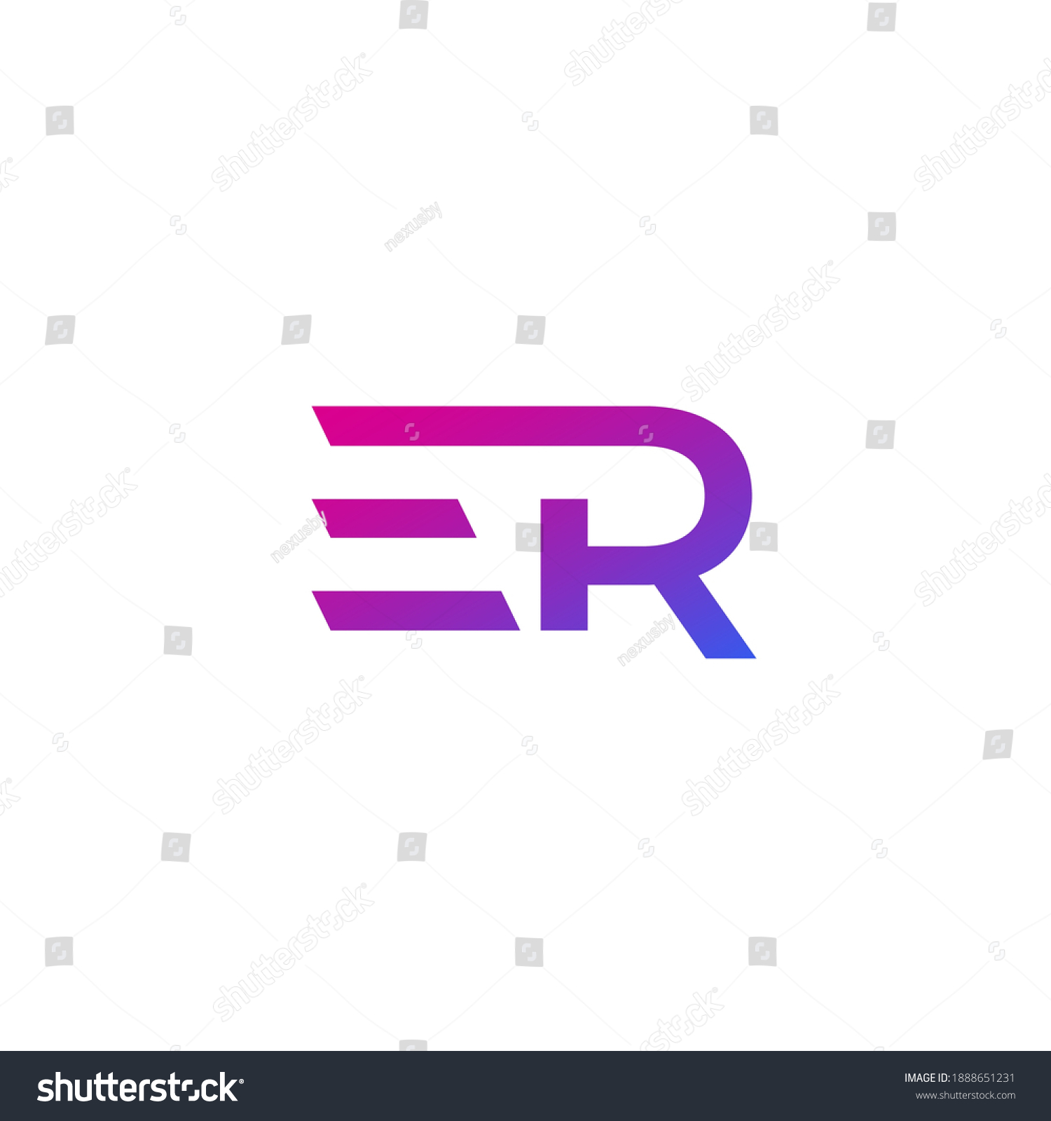Letras ER, diseño de logotipo vectorial: vector de stock (libre de ...
